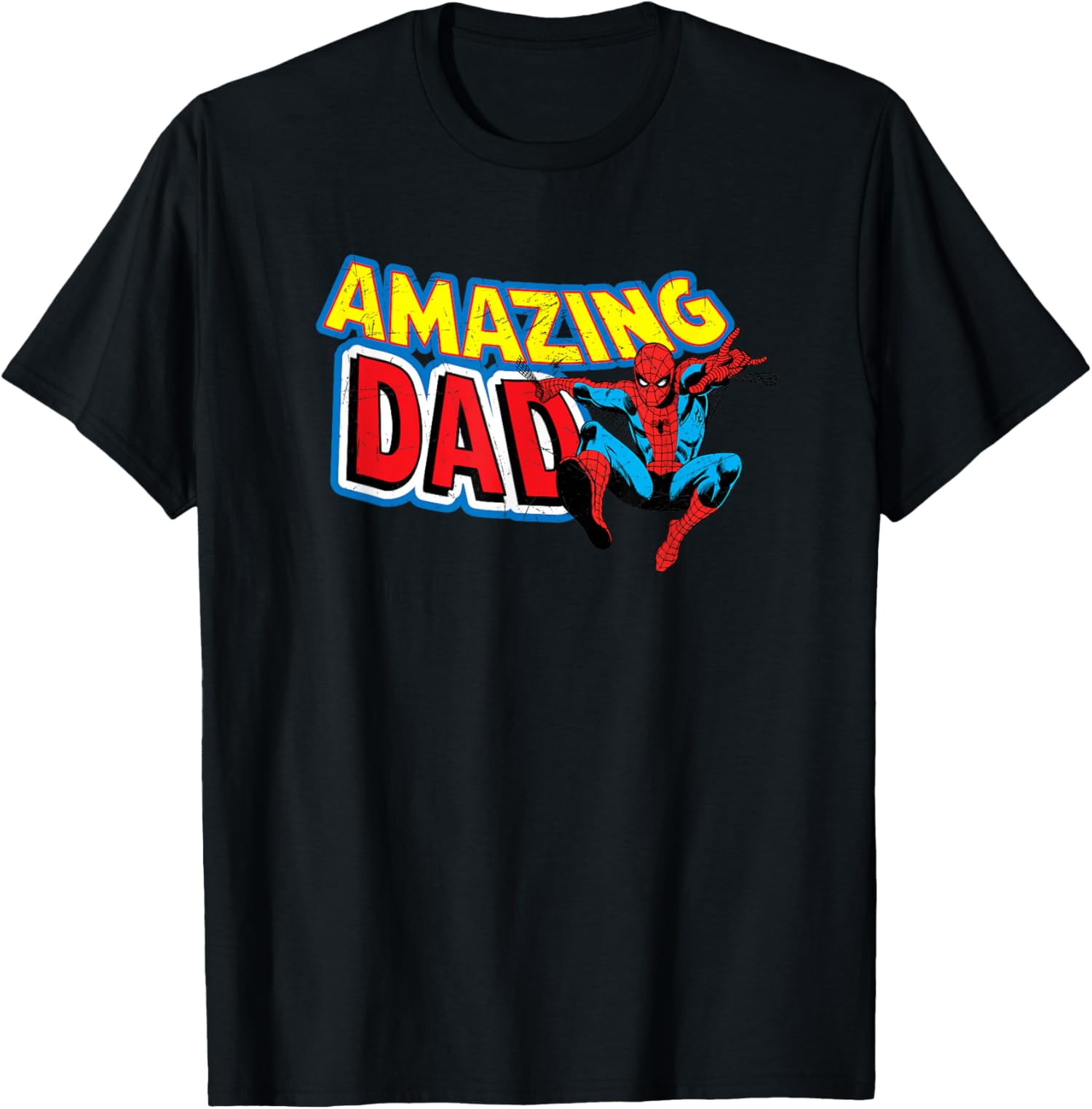 Spider-Man Amazing Dad Comic Book Father's Day T-Shirt,Black Color,Size ...