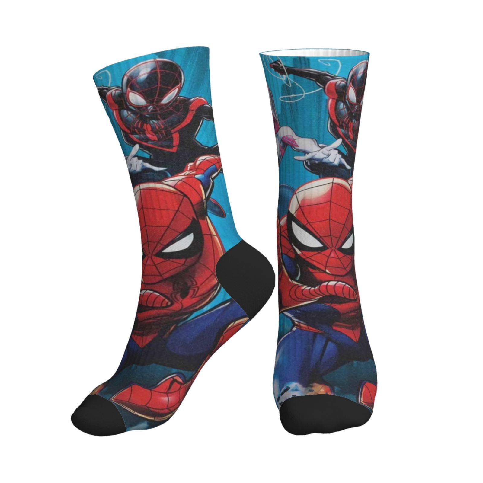 Spider-Man And Friends Crew Socks, Funky Silky Comfort Socks For Men ...