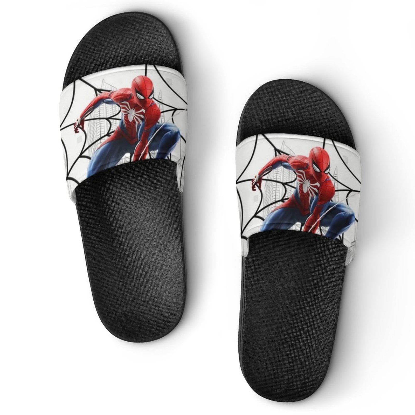 Spider-Man And Spider Web Mens Slippers,Slippers for Men,Men's Slippers ...