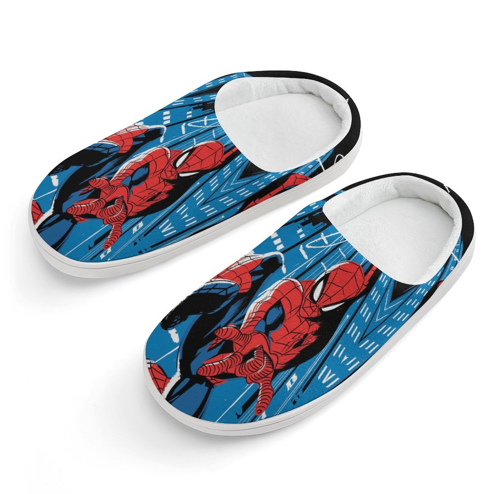 Spider-Man And Spider Web Slippers for Kids Girls Boys,Soft Plush Cute ...