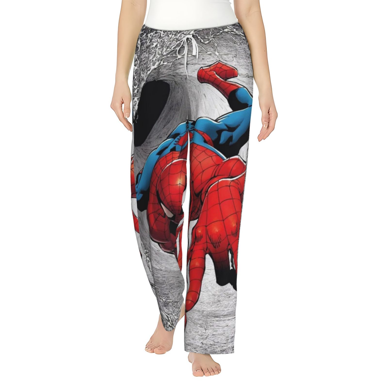 Spider-Man And Spider Web Women'S Pajama Pants，Soft Pajama Pants For ...