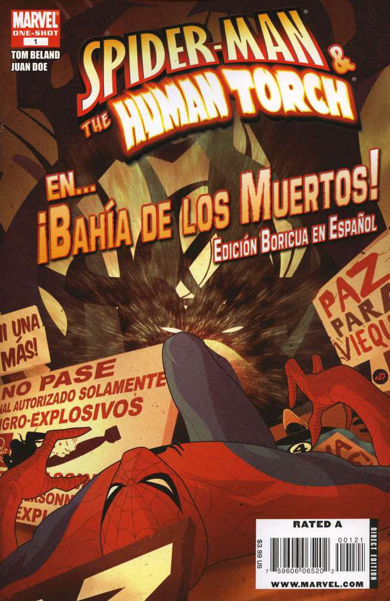 Spider-Man And the Human Torch in Bahia de los Muertos #1A VF ; Marvel ...