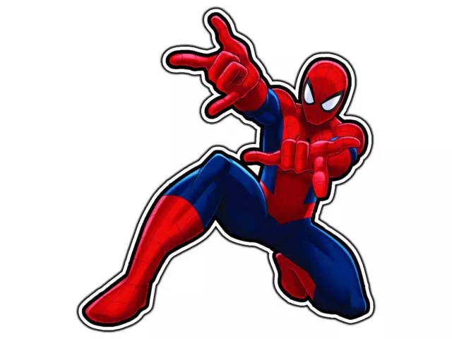 Spider-Man Animated Style Waterproof Sticker Phone Decal Water Bottle ...
