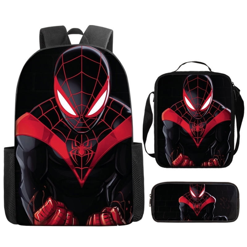 Spider-Man Anime Backpack Set 3 Pieces with Shoulder Bag and Pencil ...