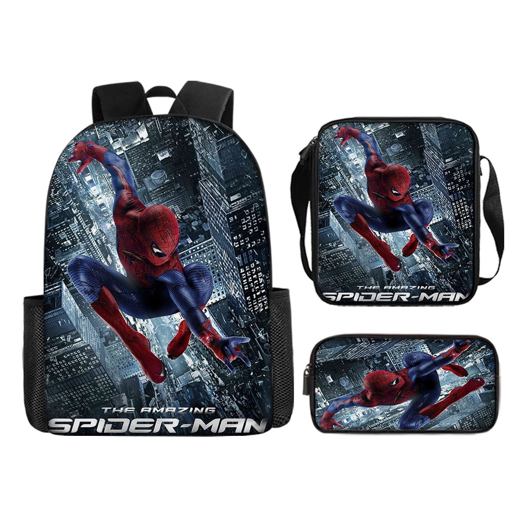 Spider-Man Anime Backpack Set 3 Pieces with Shoulder Bag and Pencil ...