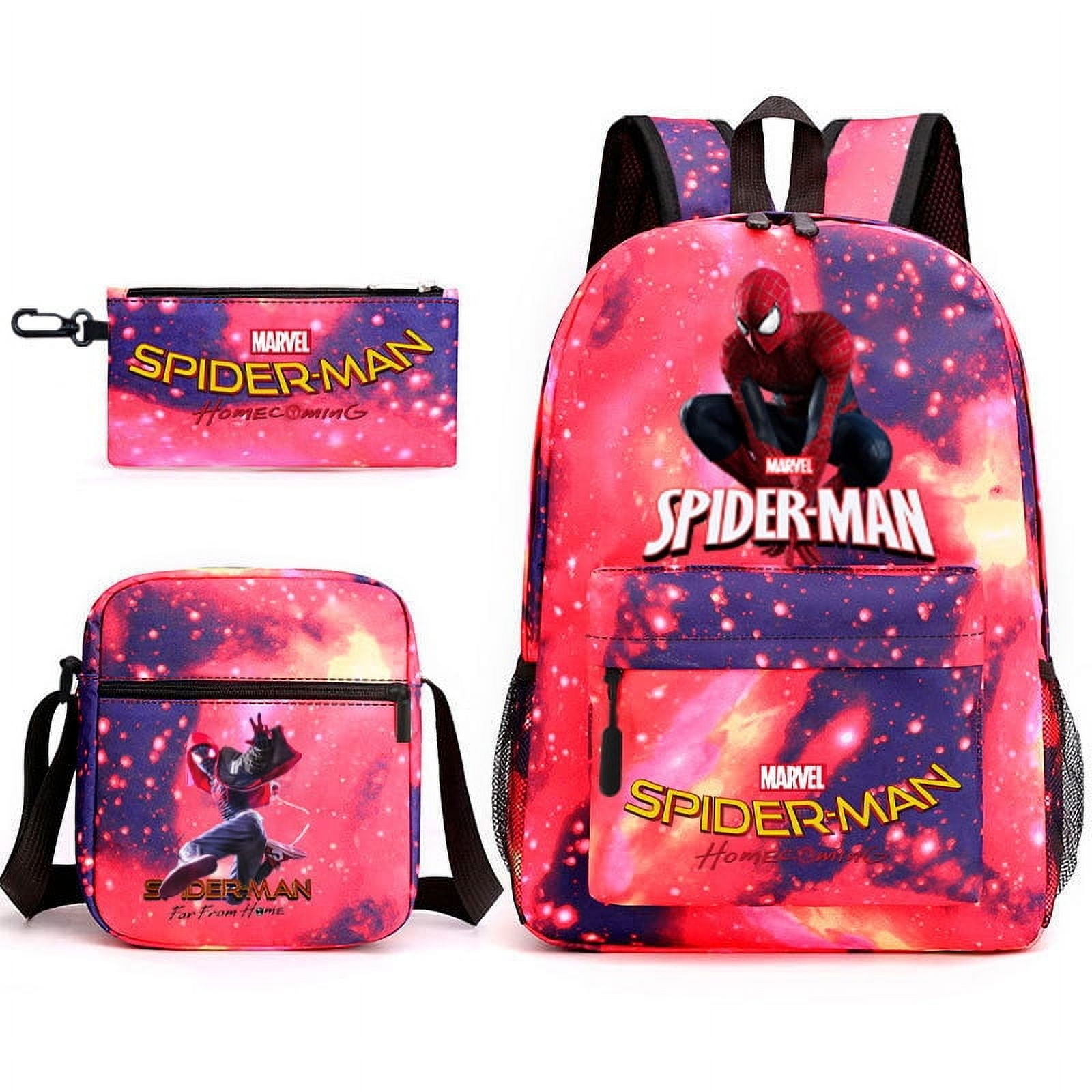 Spider-Man Anime Backpack Set 3 Pieces with Shoulder Bag and Pencil ...