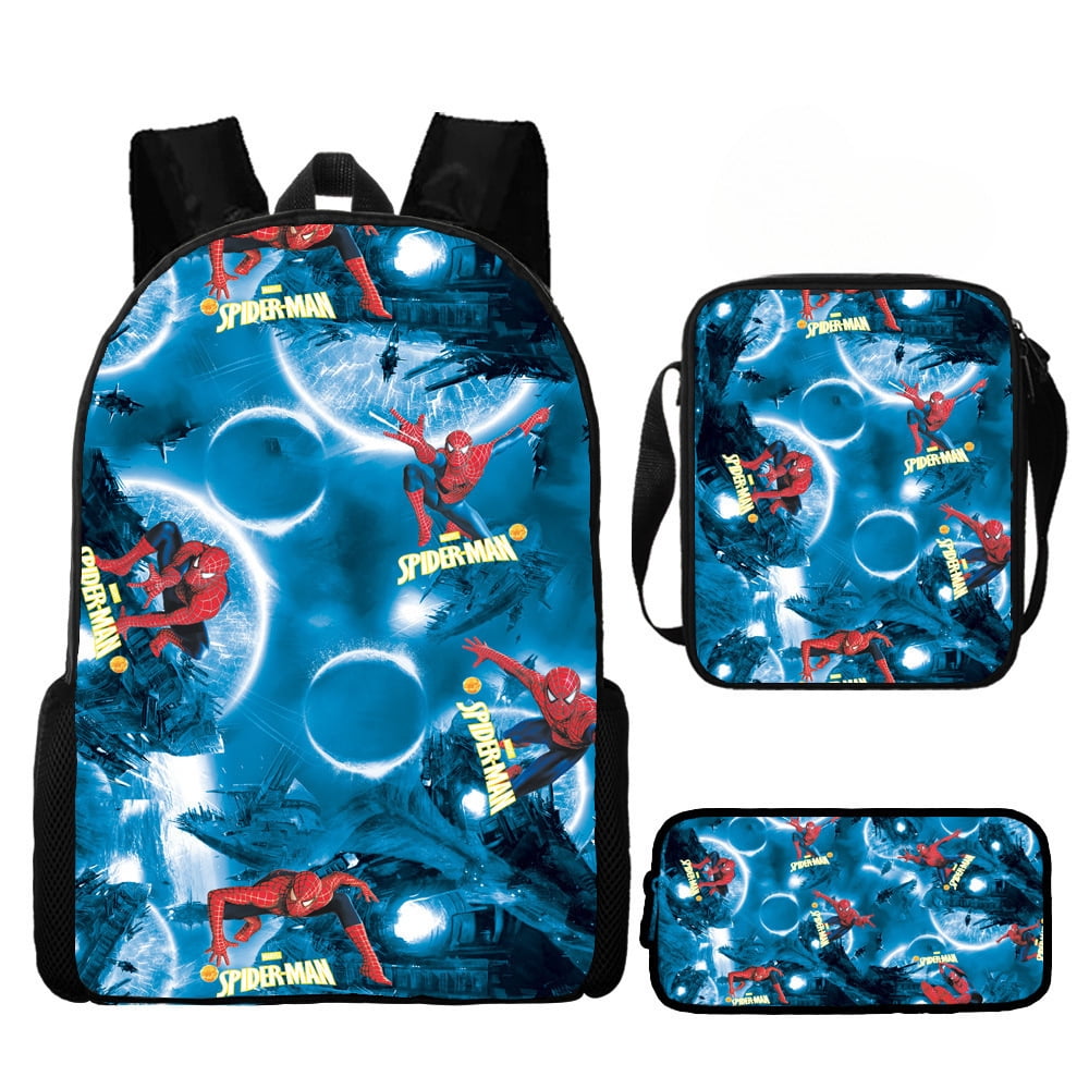 Spider-Man Anime Backpack Set 3 Pieces with Shoulder Bag and Pencil ...