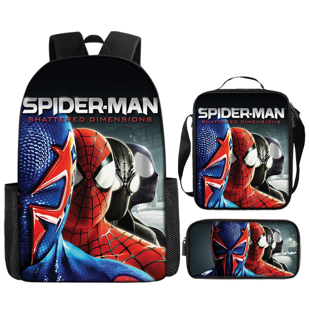Spider-Man Anime Backpack Set 3 Pieces with Shoulder Bag and Pencil ...