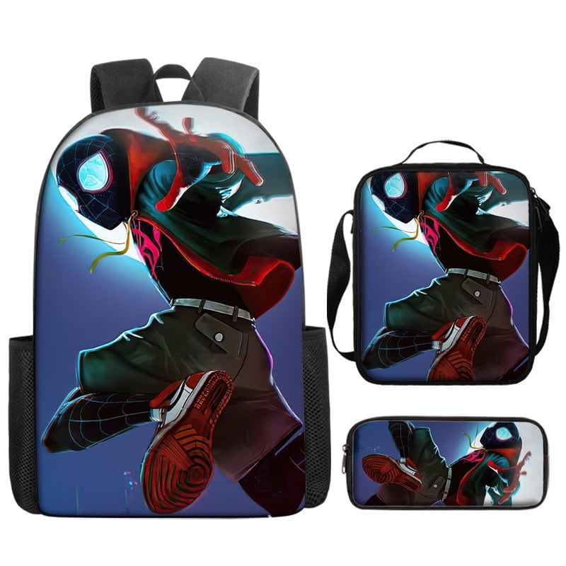Spider-Man Anime Backpack Set 3 Pieces with Shoulder Bag and Pencil ...