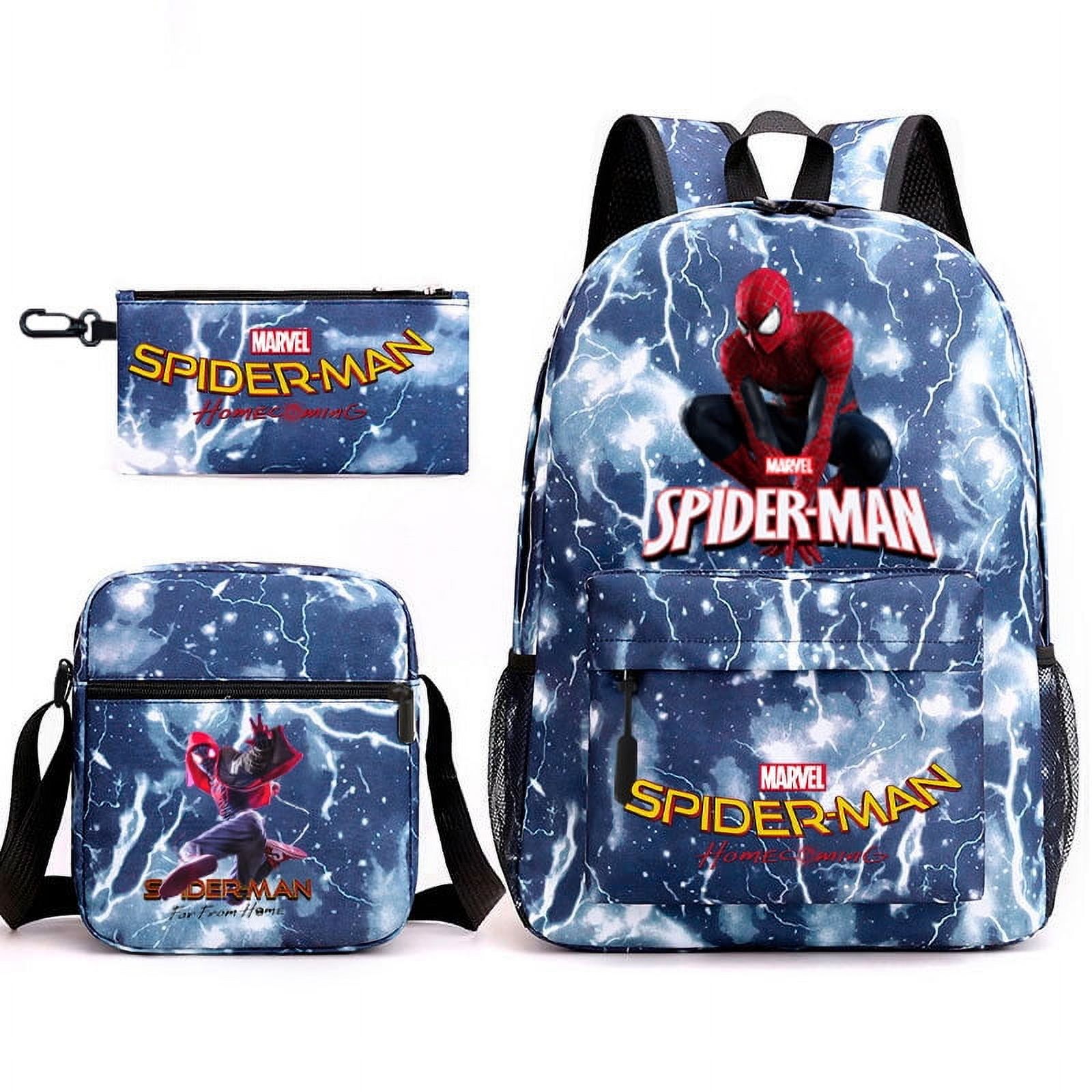 Spider-Man Anime Backpack Set 3 Pieces with Shoulder Bag and Pencil ...