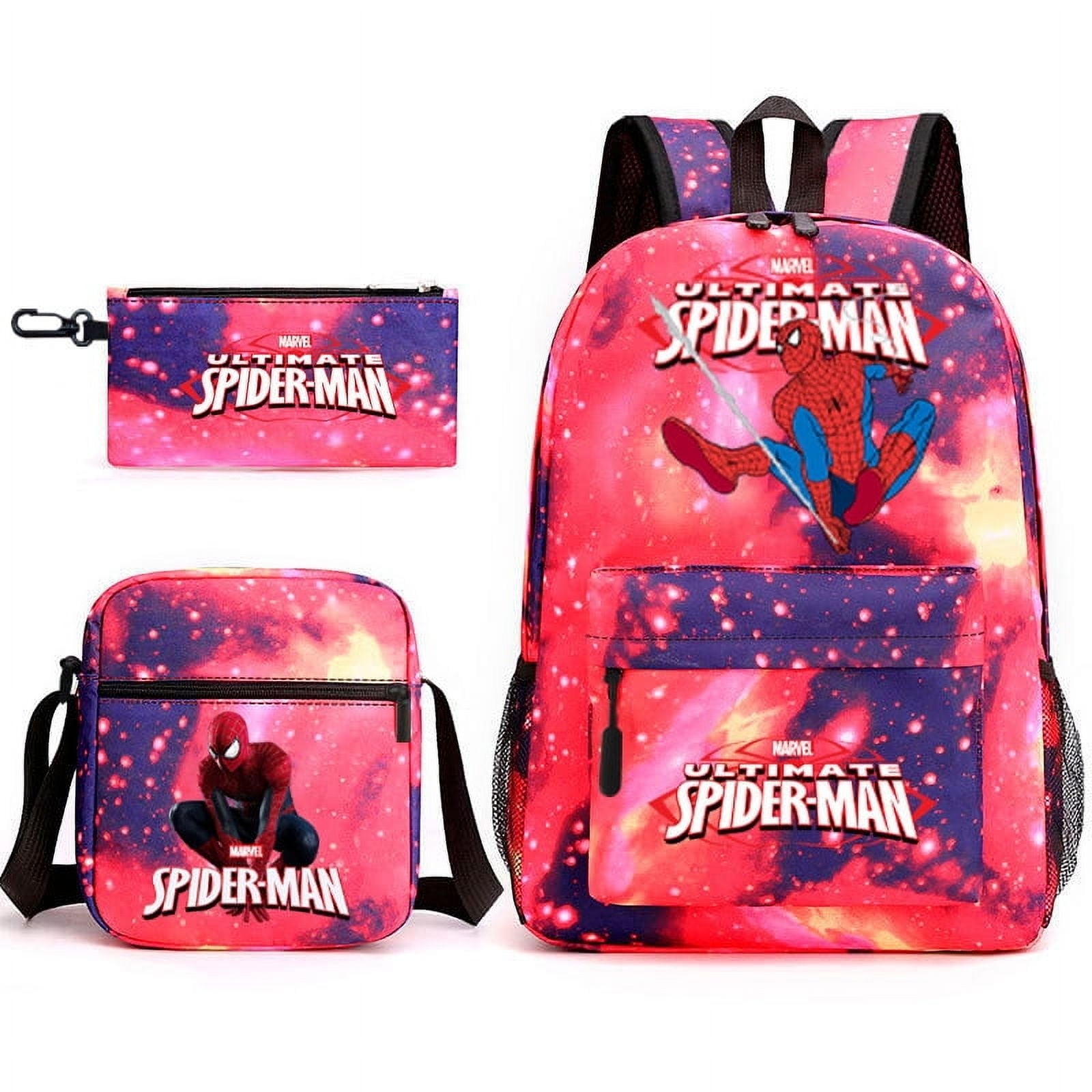 Spider-Man Anime Backpack Set 3 Pieces with Shoulder Bag and Pencil ...