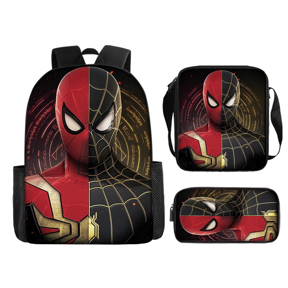 Spider-Man Anime Backpack Set 3 Pieces with Shoulder Bag and Pencil ...