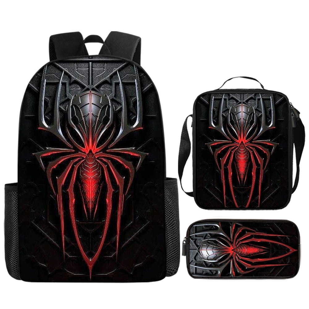 Spider-Man Anime Backpack Set 3 Pieces with Shoulder Bag and Pencil ...