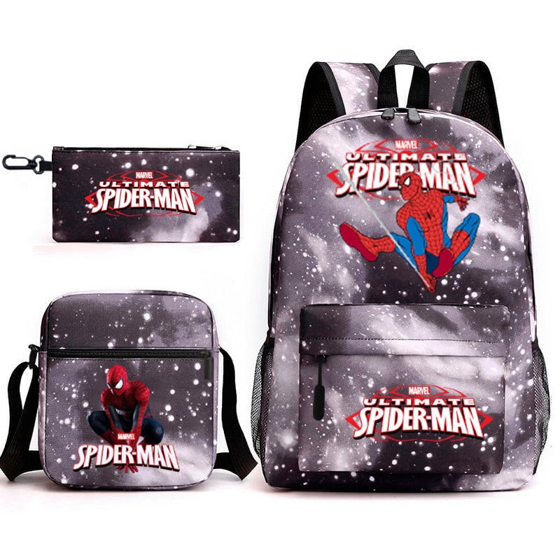 Spider-Man Anime Backpacks Sets, Cartoon Laptop Backpack with Lunch Bag ...