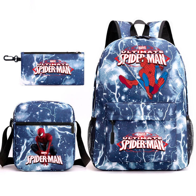 Spider-Man Anime Backpacks Sets, Cartoon Laptop Backpack with Lunch Bag ...