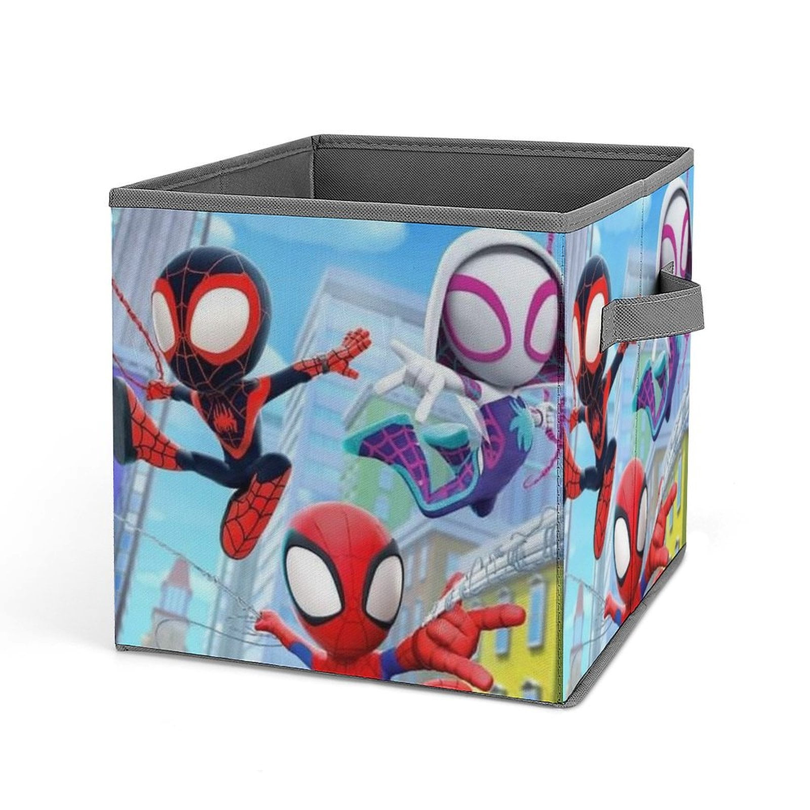 Spider Man Anime Cartoon Fabric Storage Cubes - Sturdy Collapsible ...