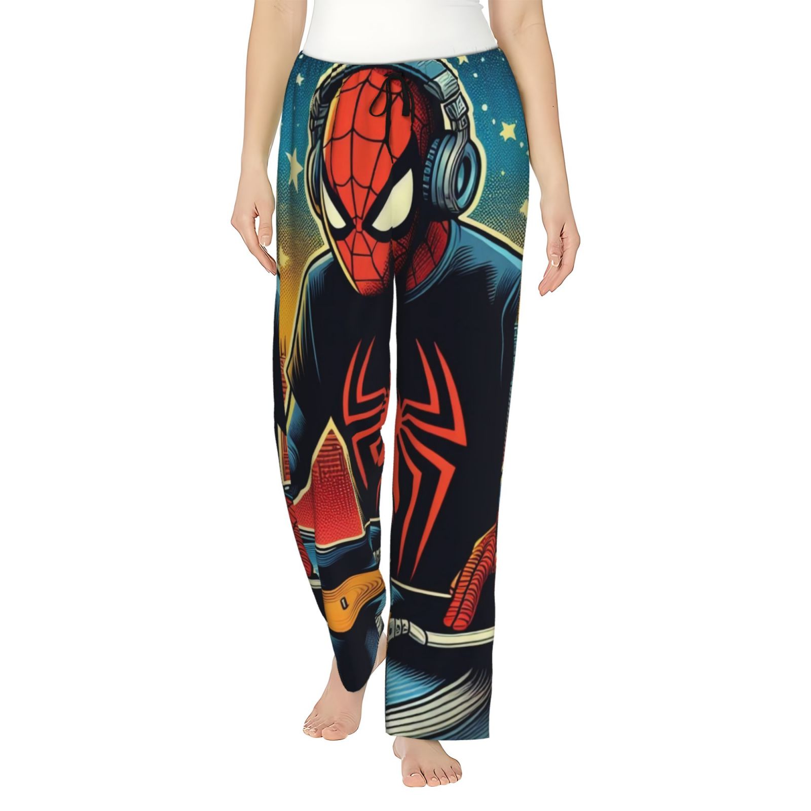 Spider-Man As Dj Women'S Pajama Pants，Soft Pajama Pants For Comfortable ...