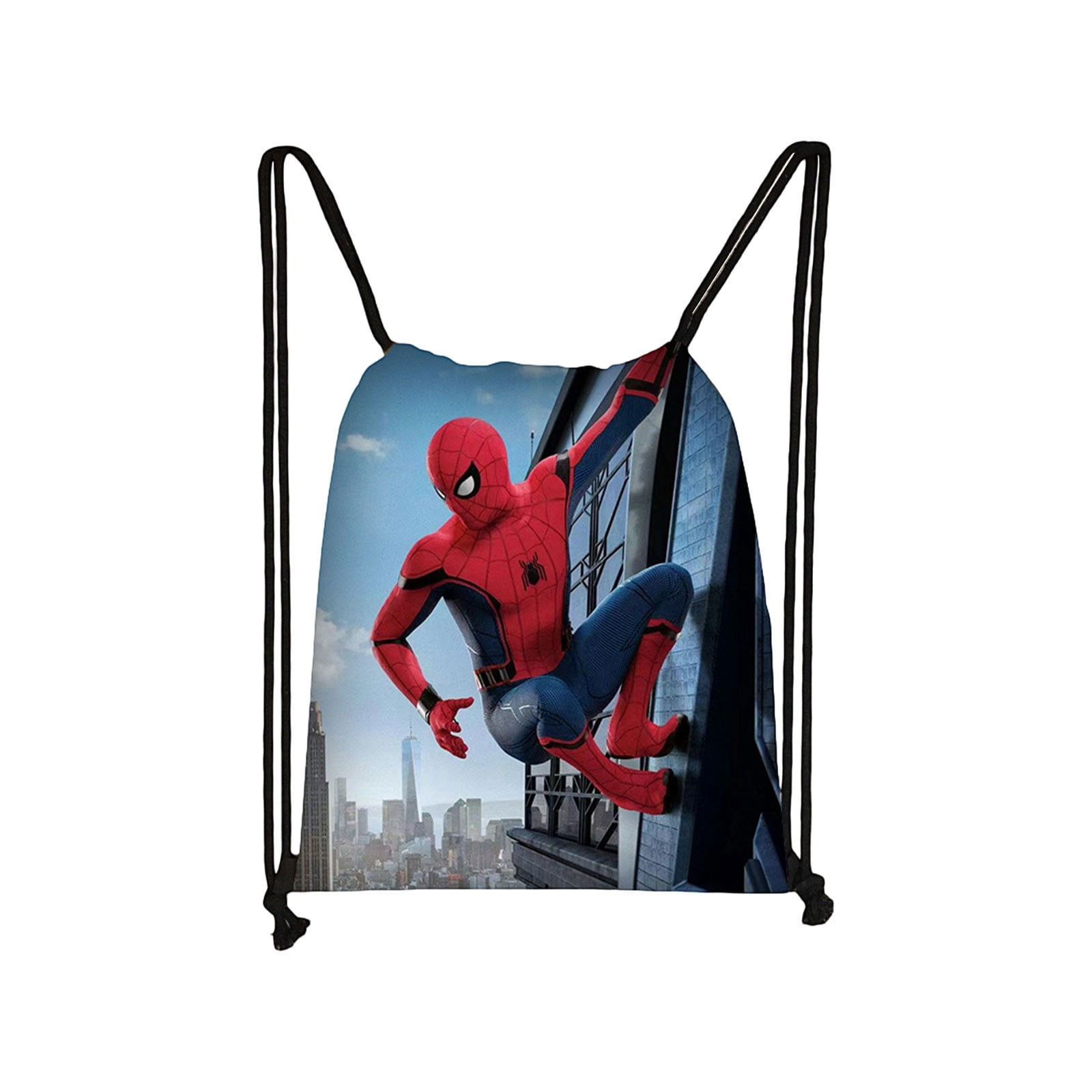 Spider-Man Backpack Back to School Drawstring Bag, Cartoon Style Spider ...