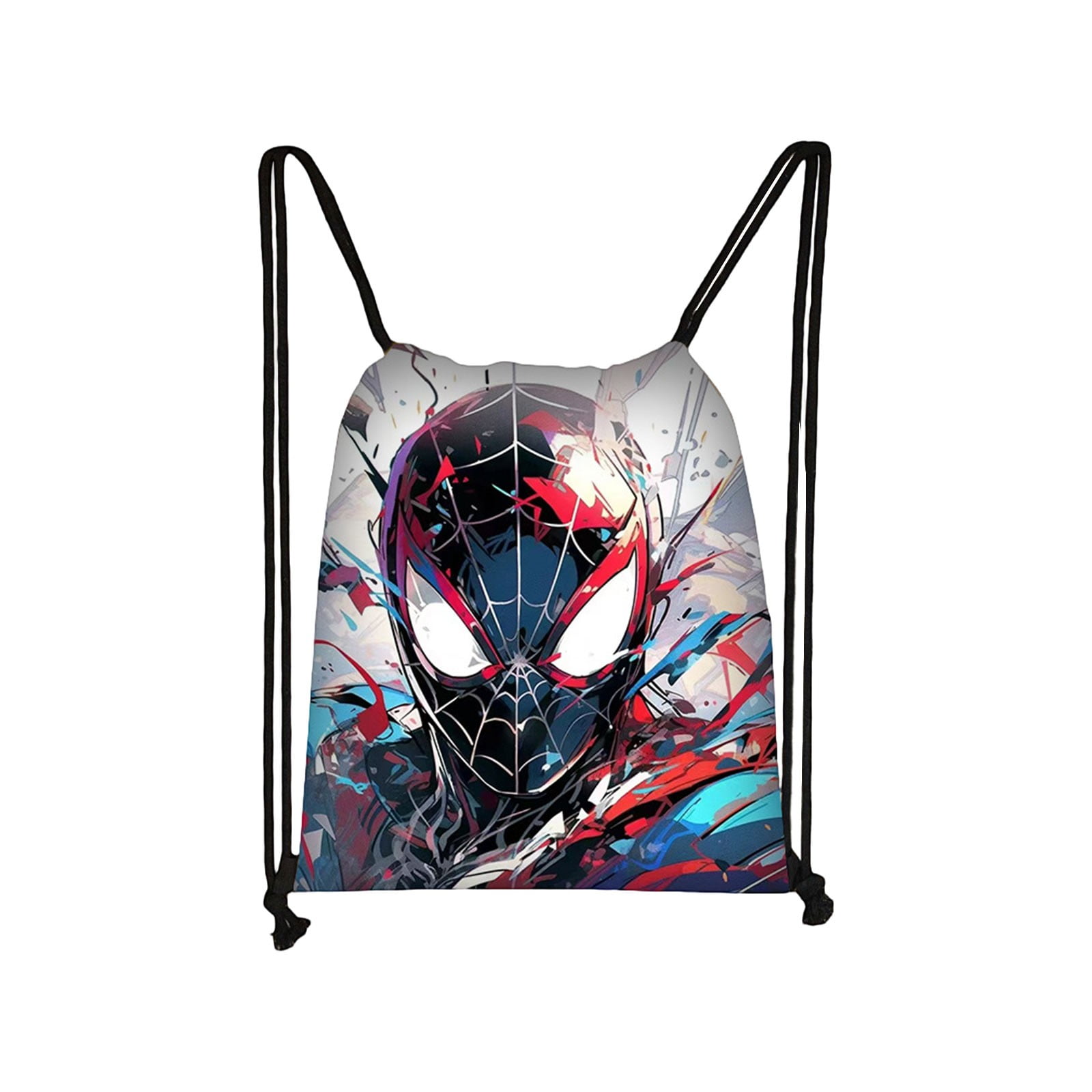 Spider-Man Backpack Back to School Drawstring Bag, Cartoon Style Spider ...