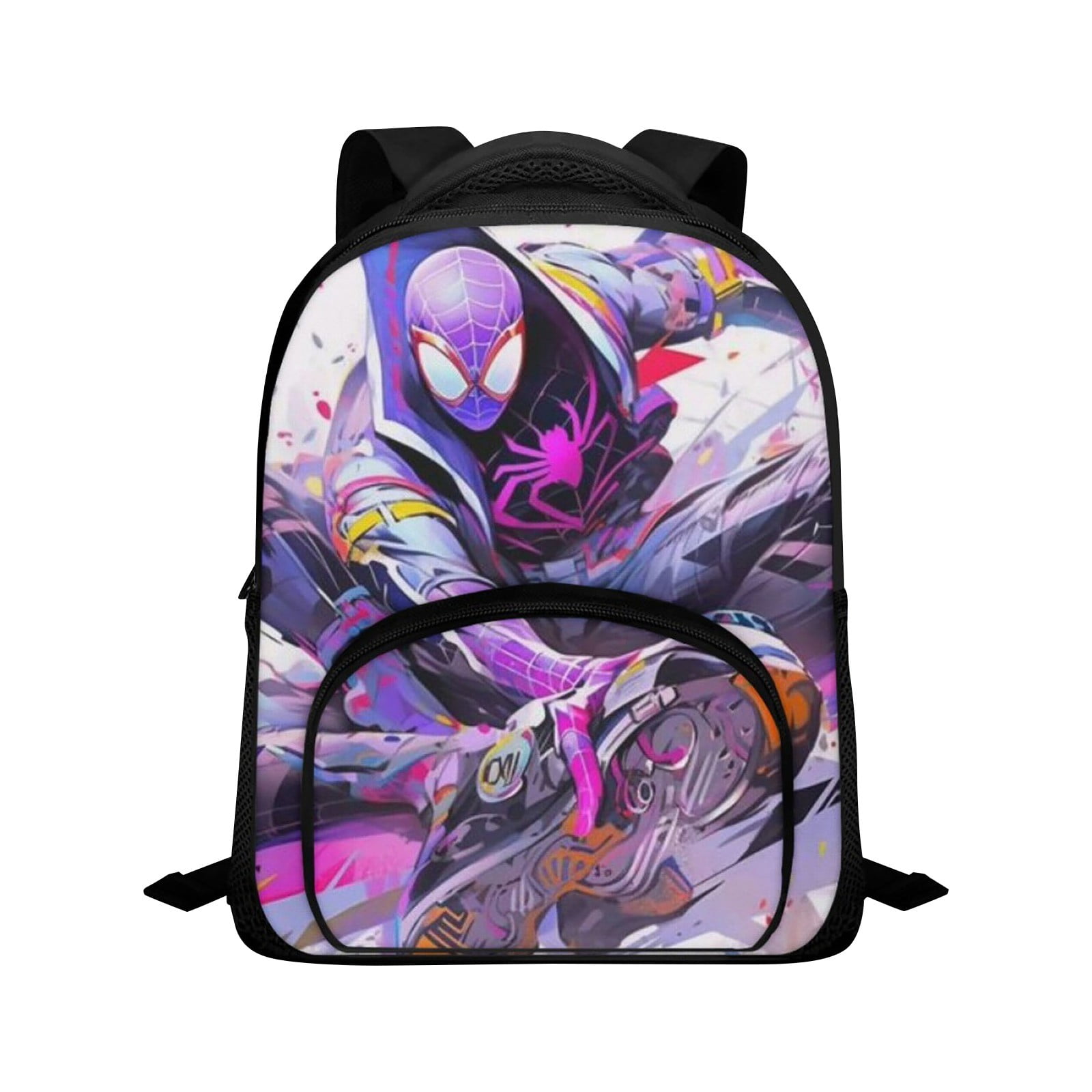 Spider-Man Backpack Back to School Shoulders Backpack, Cartoon Style ...