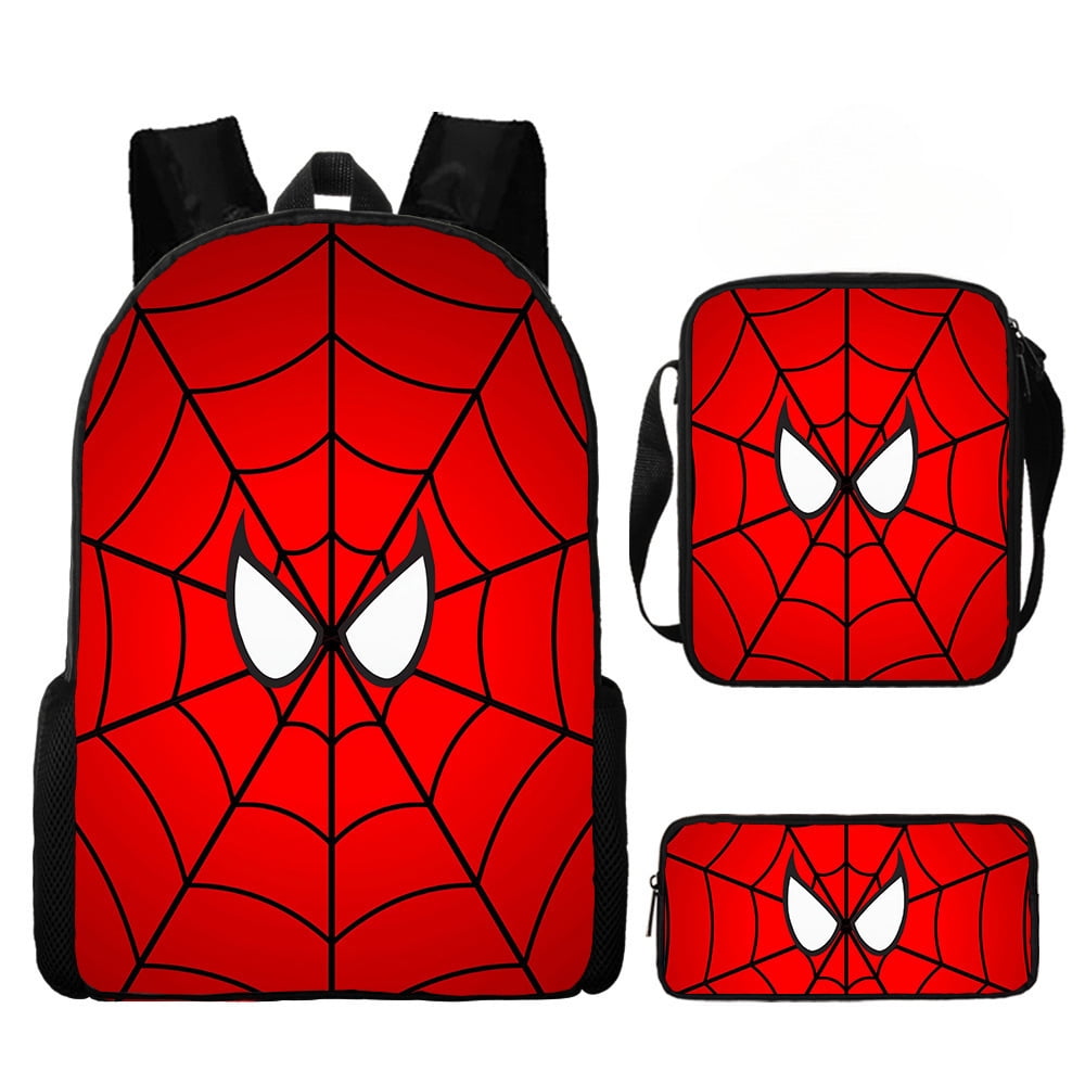 Spider-Man Backpack Three-piece Cartoon Backpack Spider-Man - Walmart.com