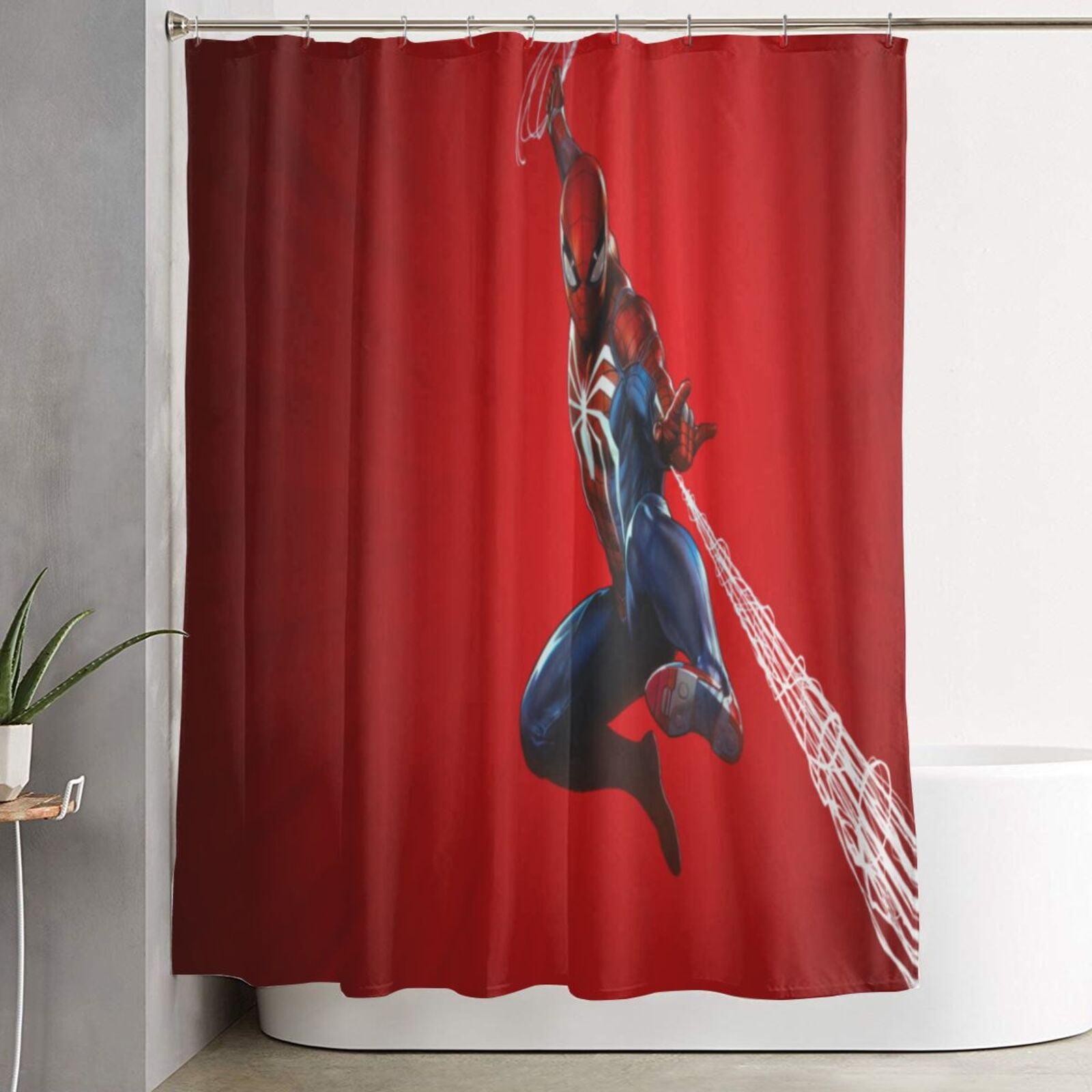 Spider-Man Bathroom Shower Curtain Liner Polyester Shower Curtain ...