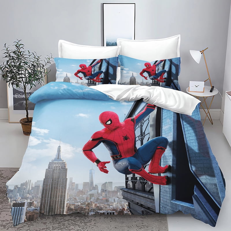 Spider-Man Bedding Set 100% polyester 3-Piece 1 Quilt Cover Set 3D ...