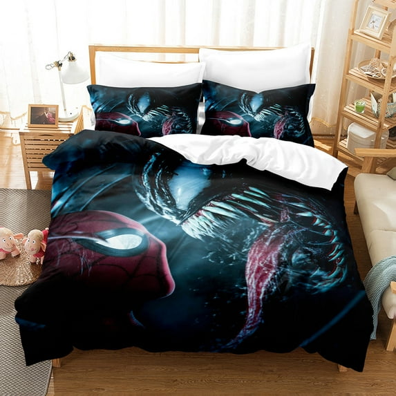 Spider-Man Bedding Set, 2-Piece/3-Piece Anime Ultra Soft Breathable 3D ...