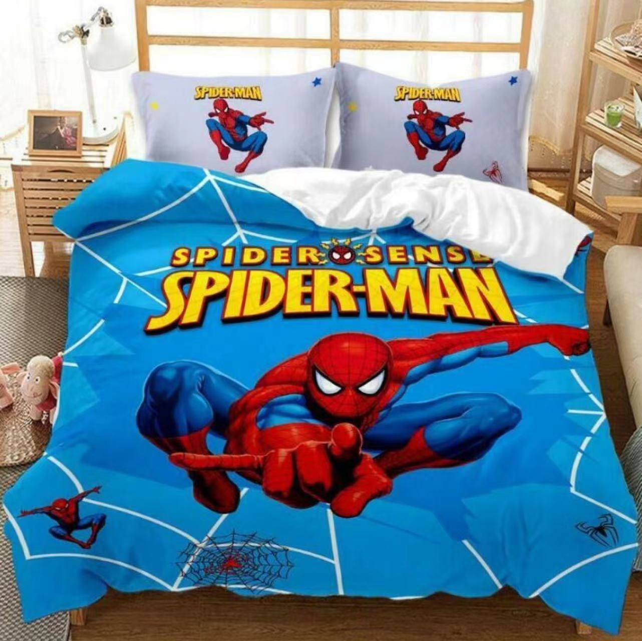 Spider-Man Bedding Set, 2-Piece/3-Piece Anime Ultra Soft Breathable 3D ...