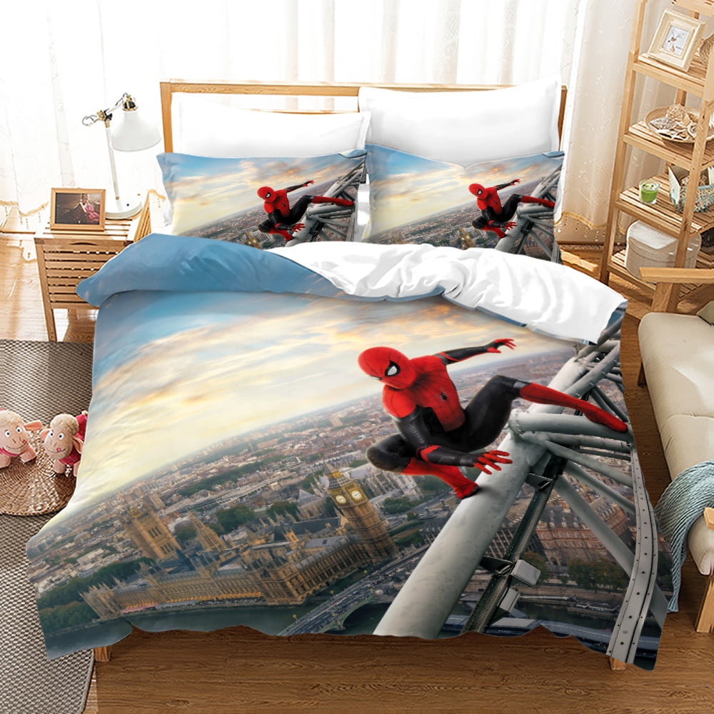 Spider-Man Bedding Set, 2-Piece/3-Piece Anime Ultra Soft Breathable 3D ...