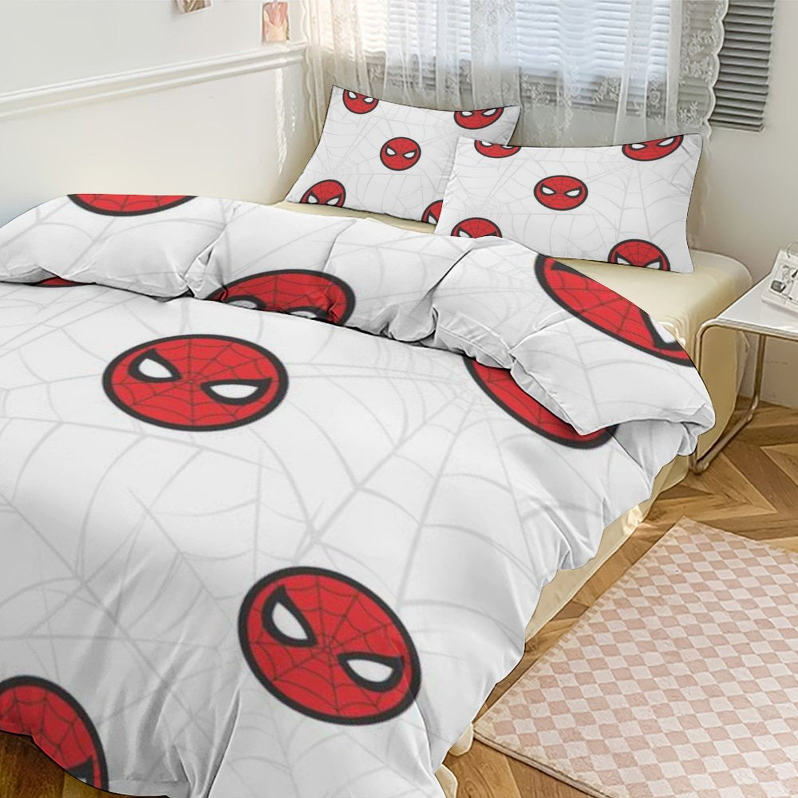 Spider-Man Bedding Set Anime Three-piece for Boys Girls Teens Twin ...