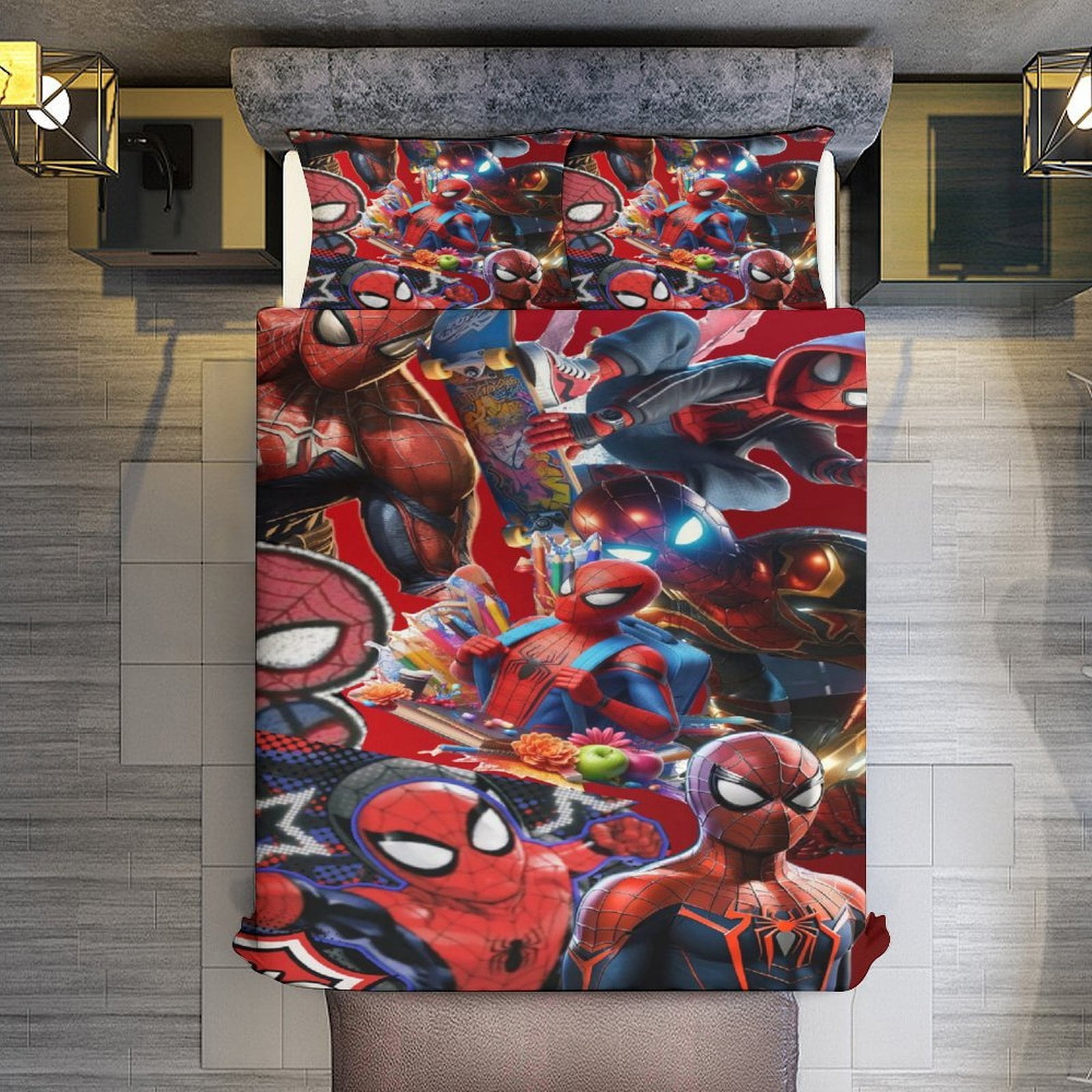 Spider Man Bedding Sets,Comforter Cover,Duvet Cover Set for Kids Boys ...