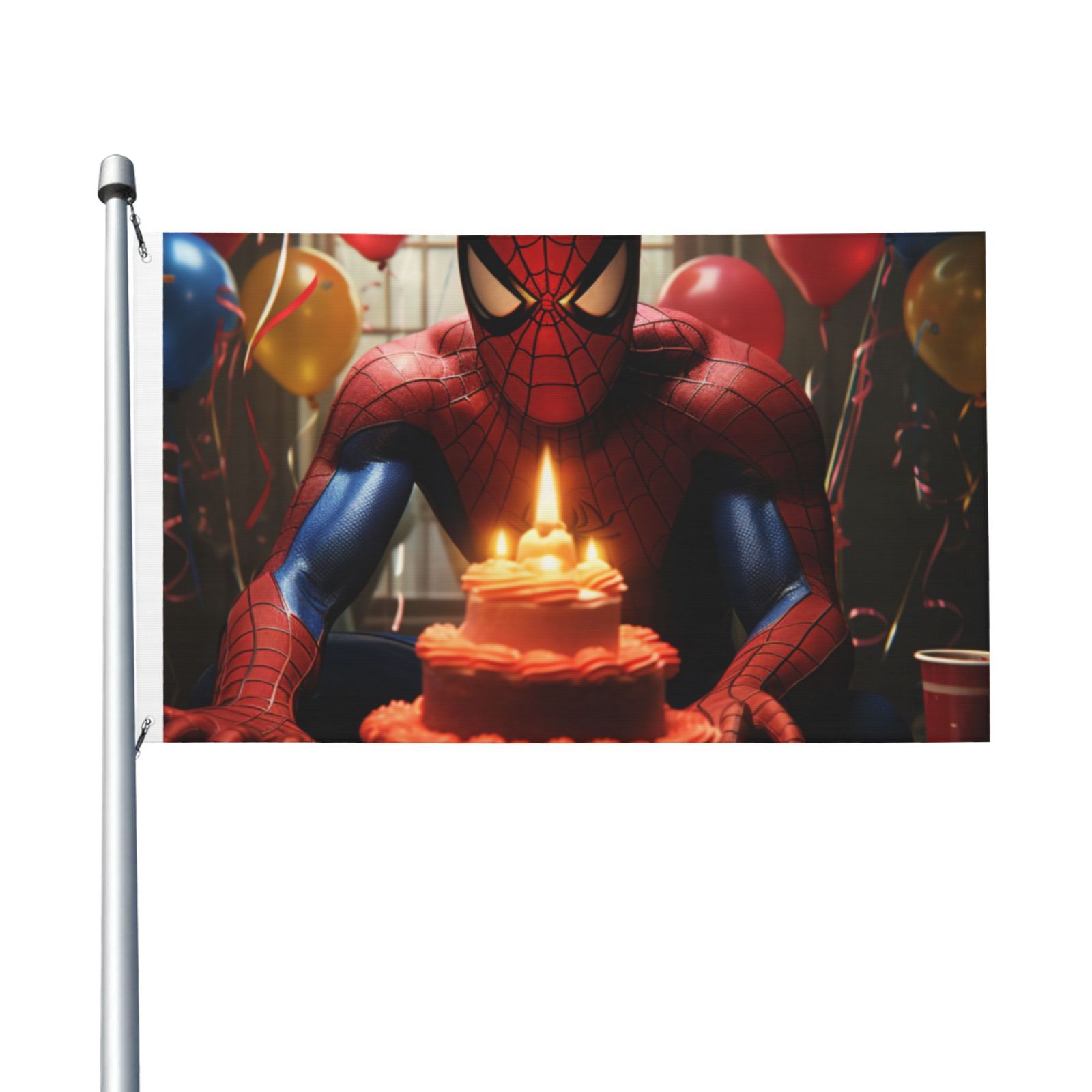 Spider-Man Birthday 3x5ft Face Flag Fade Proof Holiday Fall Flag ...