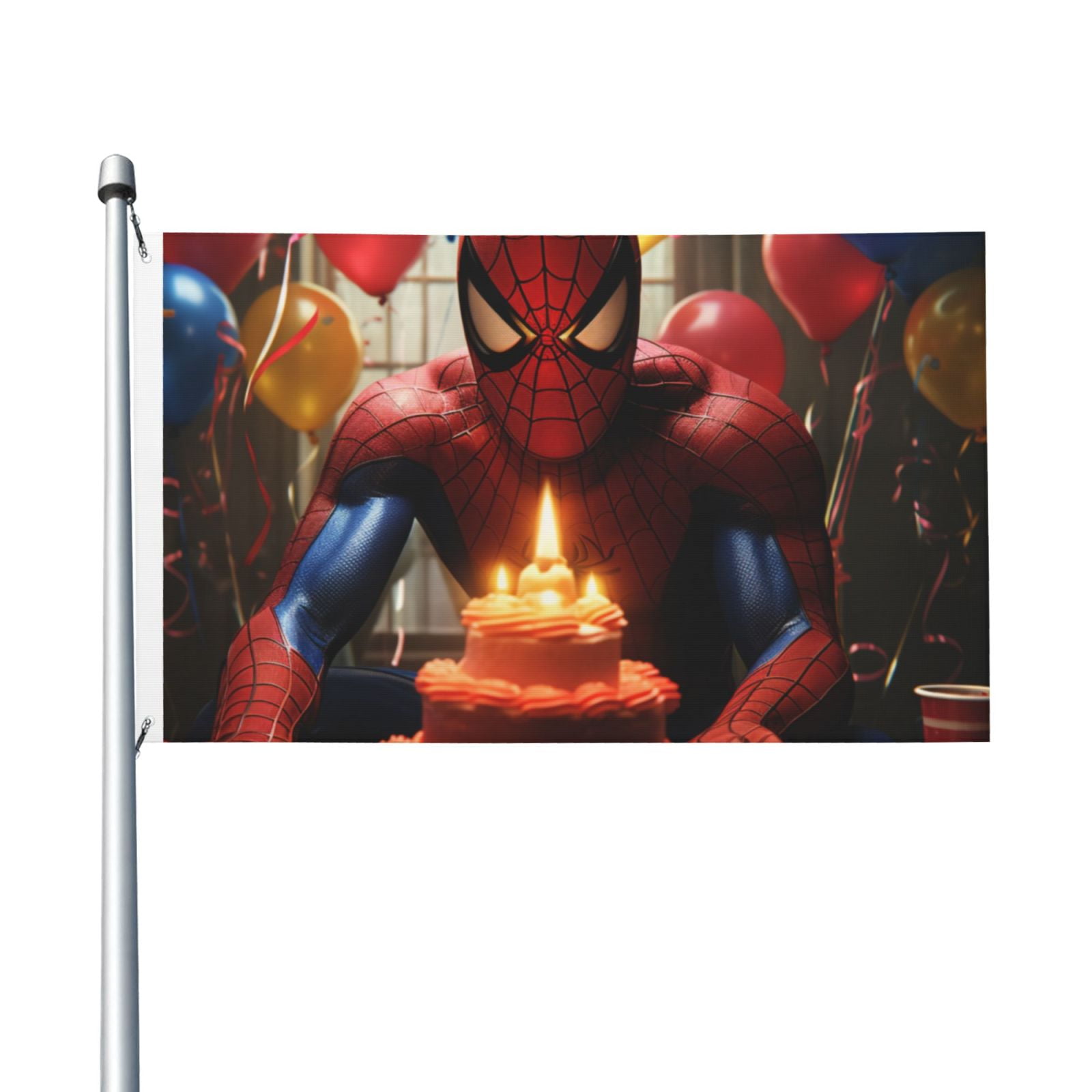 Spider-Man Birthday 3x5ft Face Flag Fade Proof Holiday Fall Flag ...