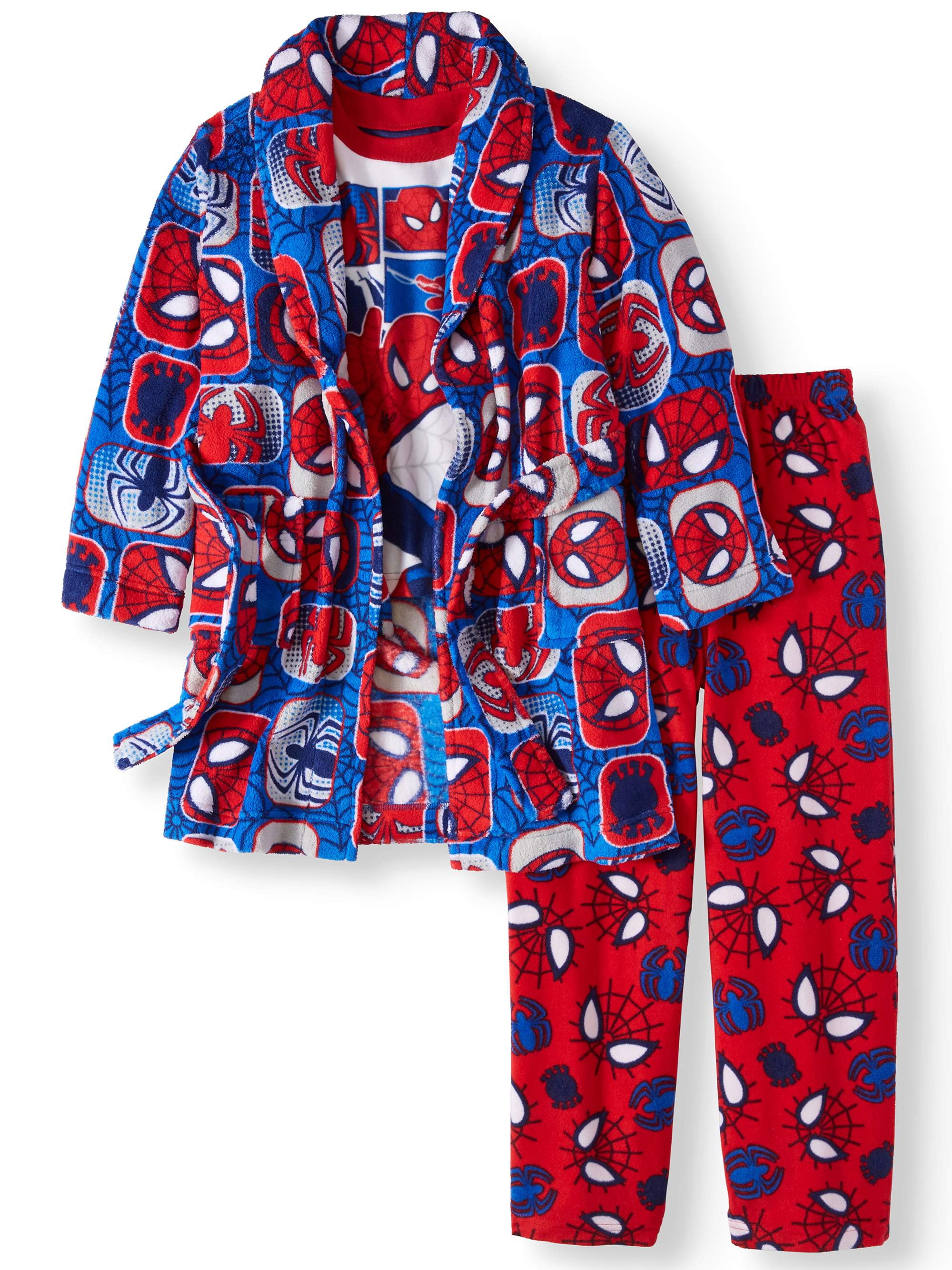 Spider-Man Boys' 3-Piece Pajama Robe Set - Walmart.com