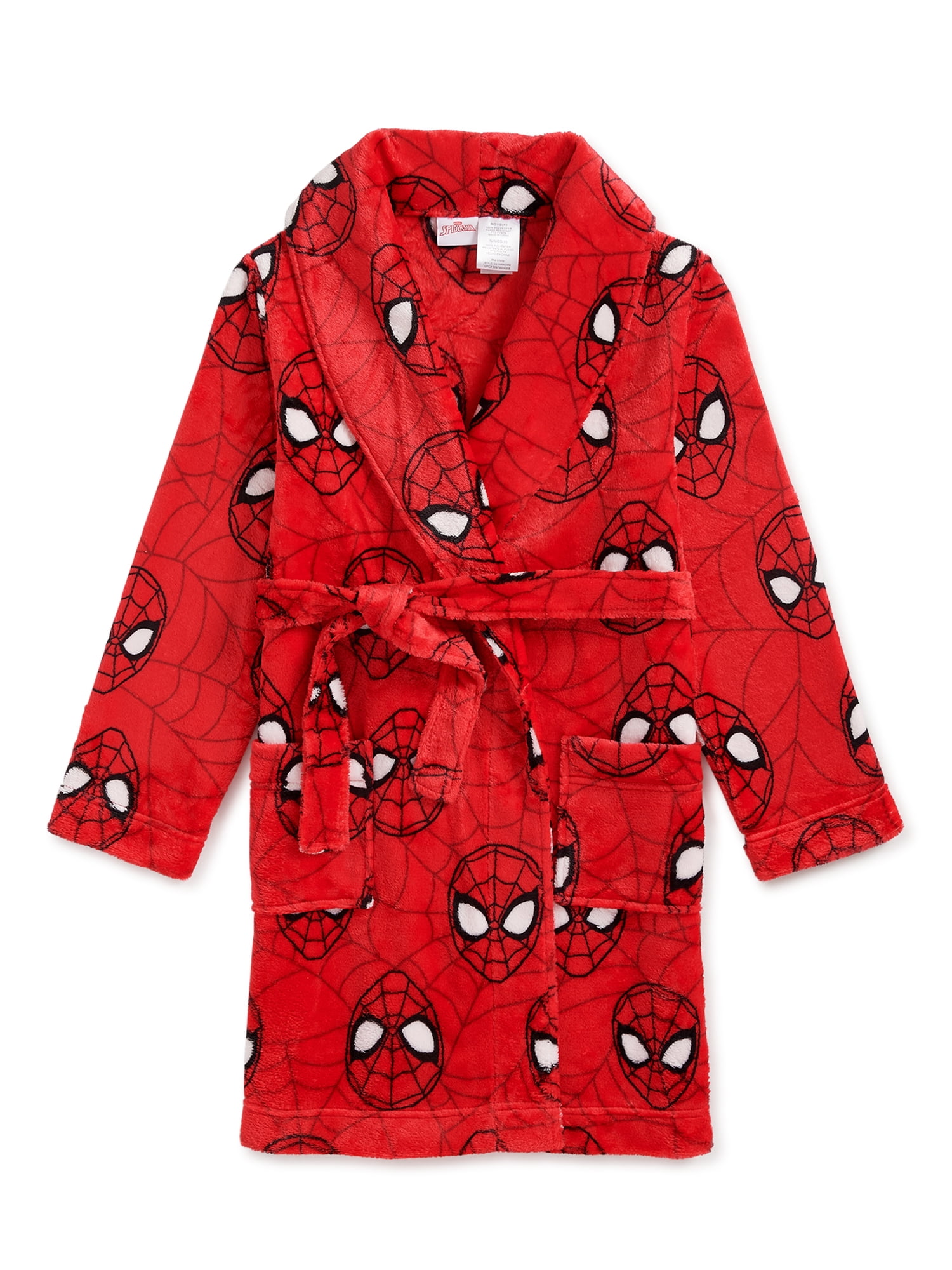 Marvel Spider-Man Character Boys Super Soft Pajama Robe for Little Kids ...