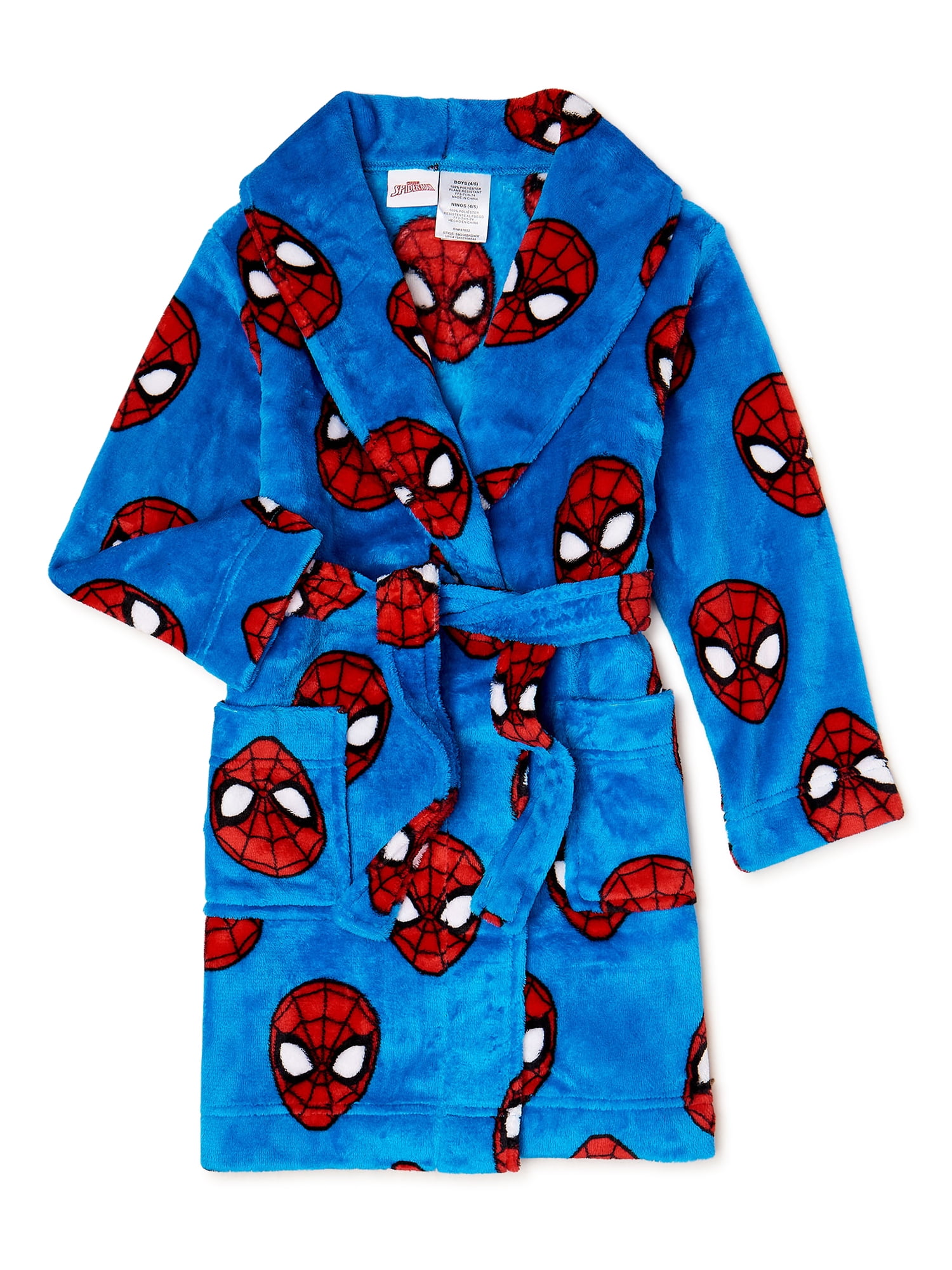 Spider-Man Boys Luxe Plush Pajama Robe, Sizes 4-12 - Walmart.com