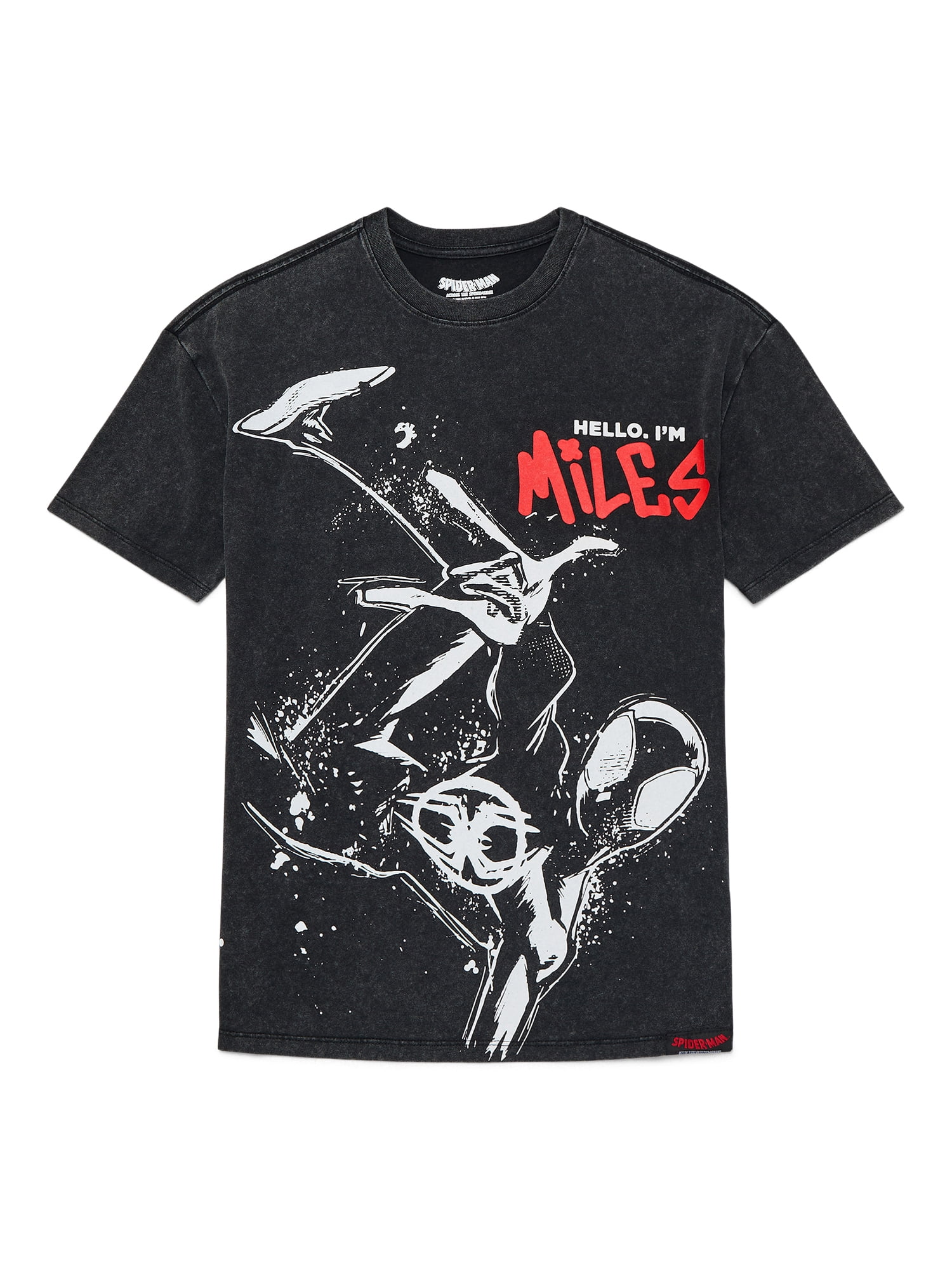 Spider-Man Boys Mineral Wash Graphic Tee, Sizes 4-18 - Walmart.com