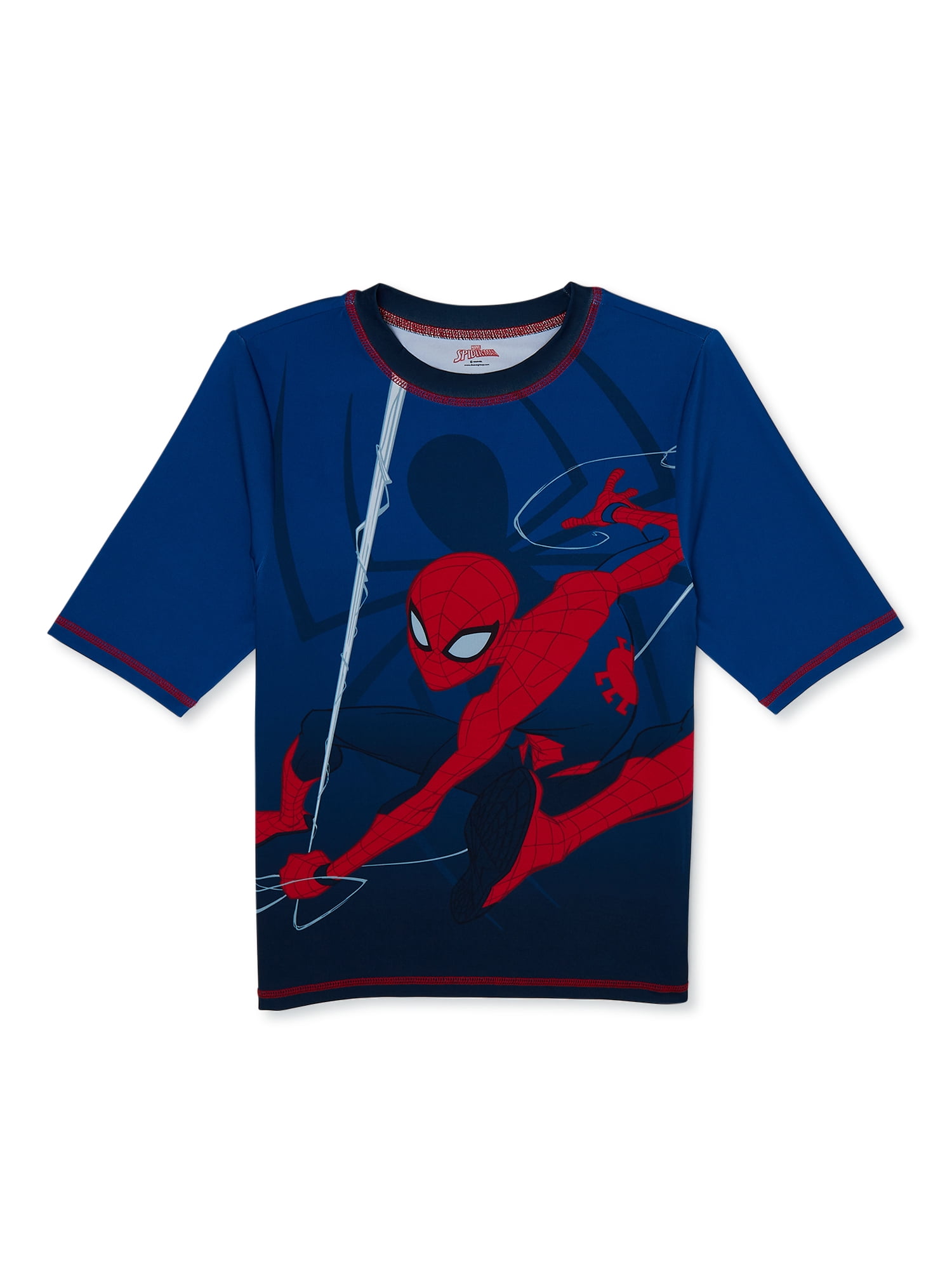 Spider-Man Boys Rash Guard with Short Sleeves, Sizes 4-12 - Walmart.com