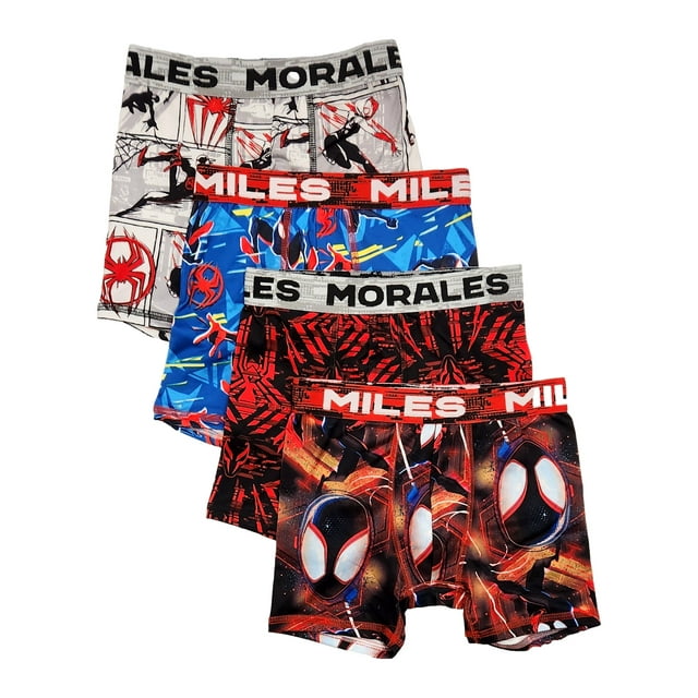 Spider-Man Boys Boxer Briefs 4-Pack Moisture-Wicking Comfort Sizes XS ...