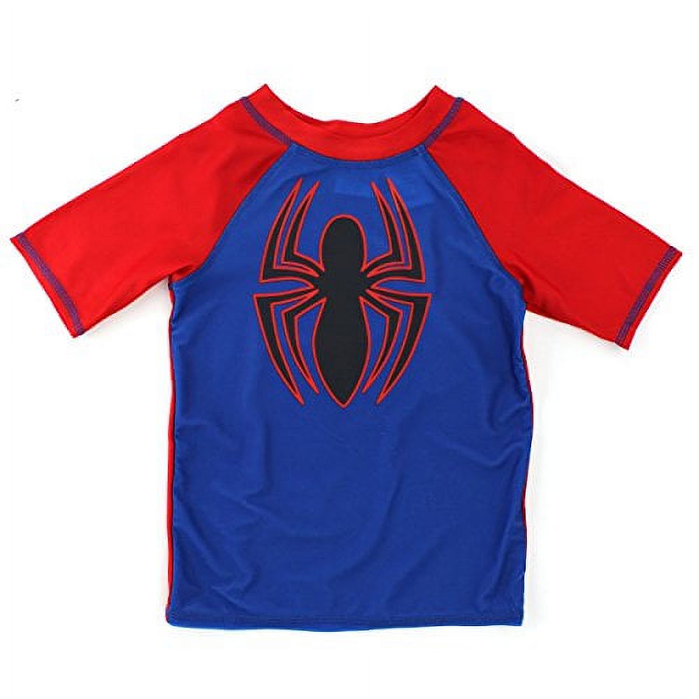 Spider-Man Boys Swimwear (4, Blue Spider-Man Rash Guard) - Walmart.com