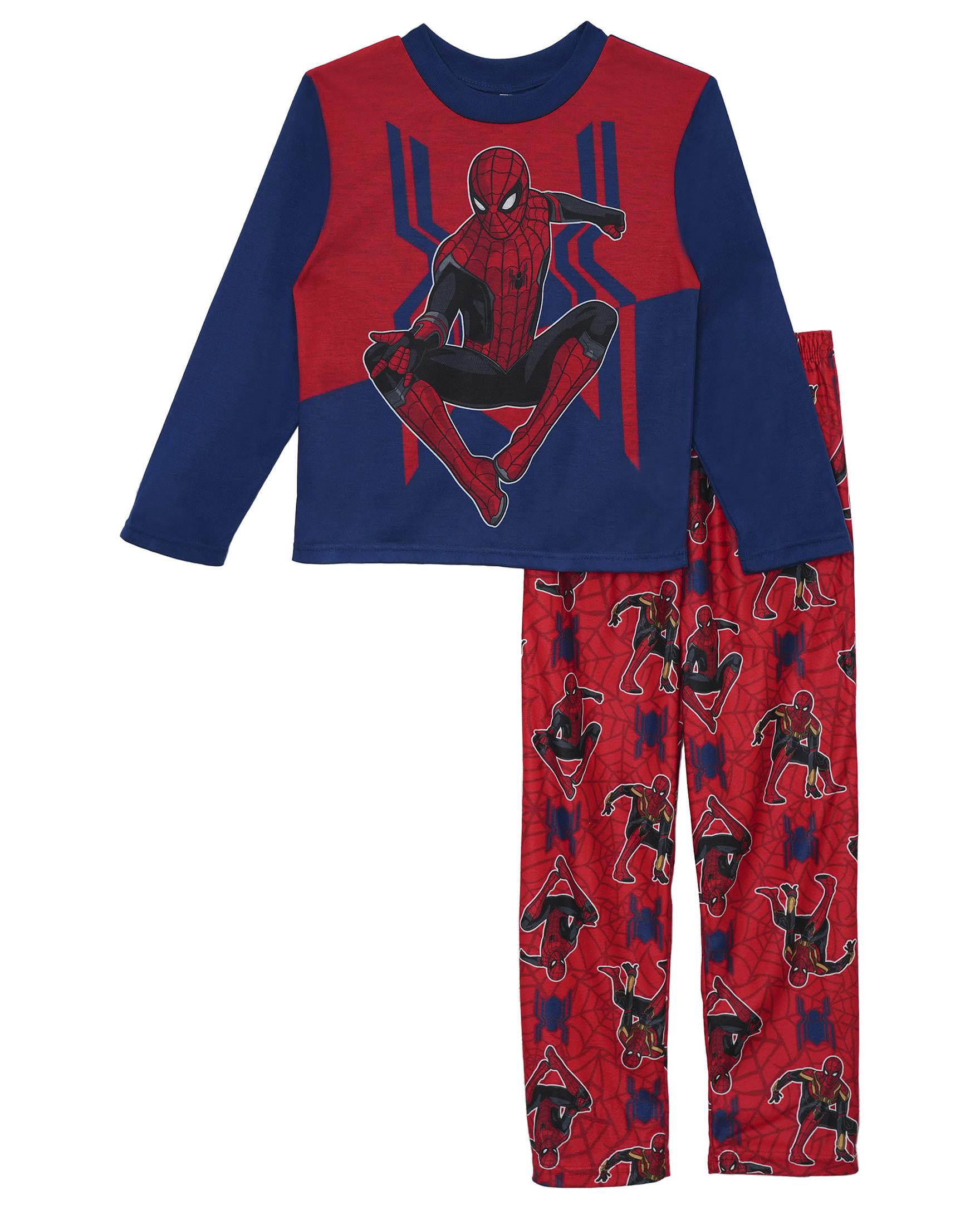 Marvel Spider-Man Boys 2 Piece Pajama Set, Navy, Size: 6 - Walmart.com