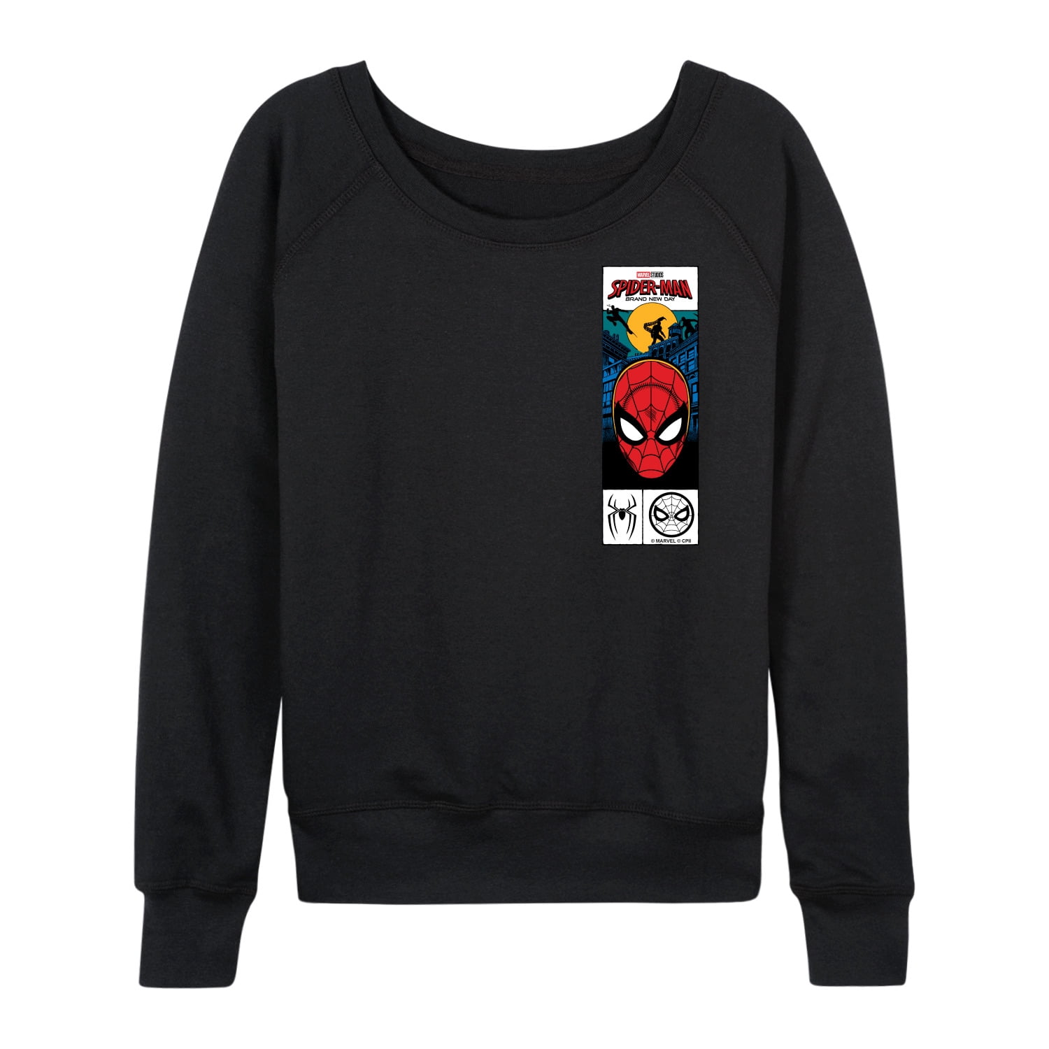 Spider-Man: Brand New Day - Tag Box - Women's French Terry Long Sleeve ...