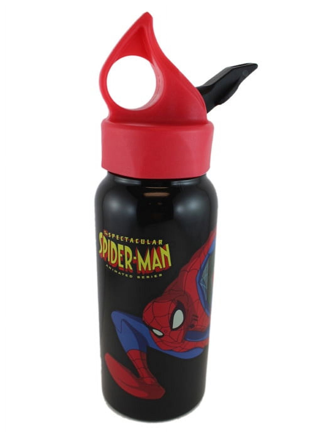 Spider-Man Stainless Steel Water Bottle with Leakproof Lid and Pull-Out ...