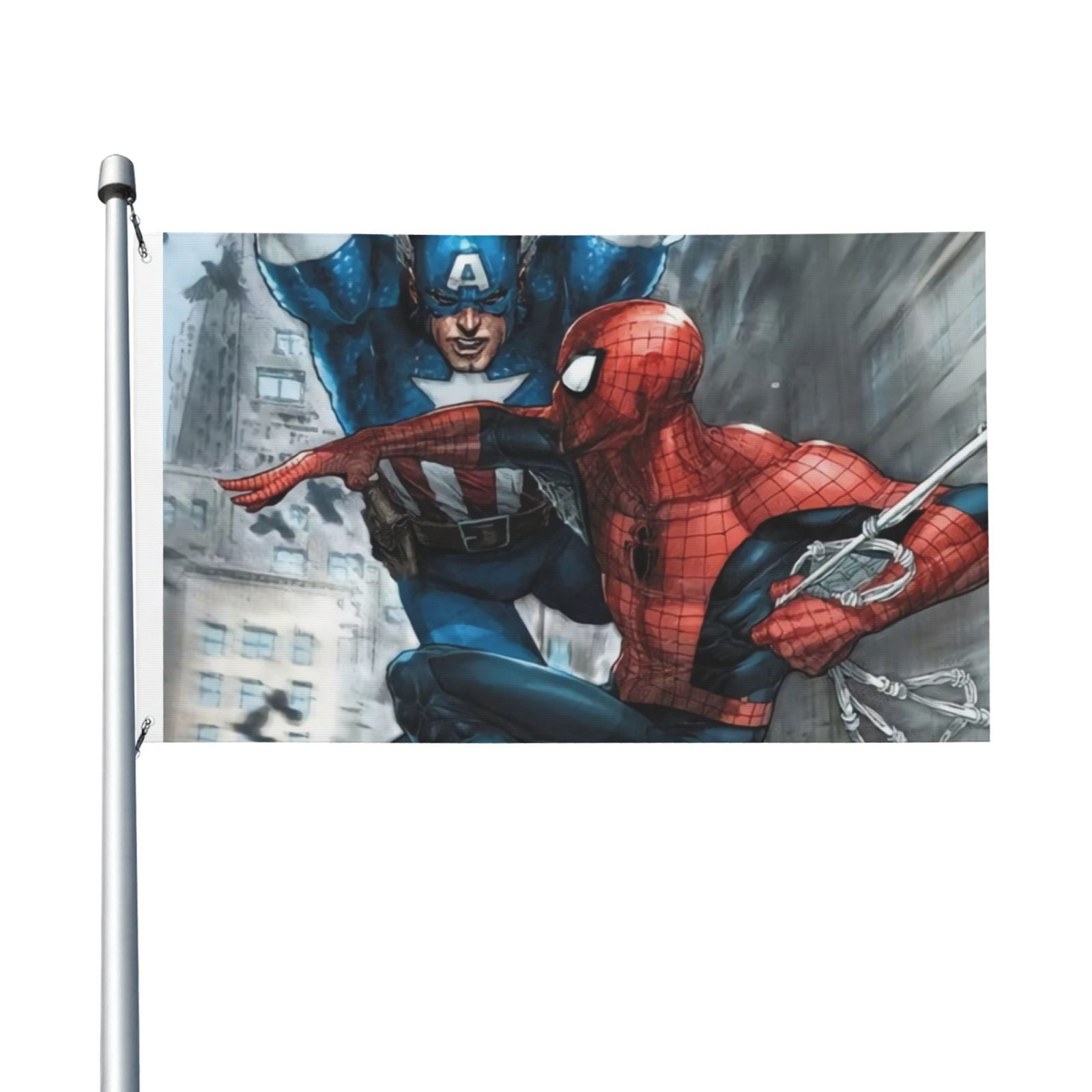 Spider-Man Capitan America 3x5ft Face Flag Fade Proof Holiday Fall Flag ...