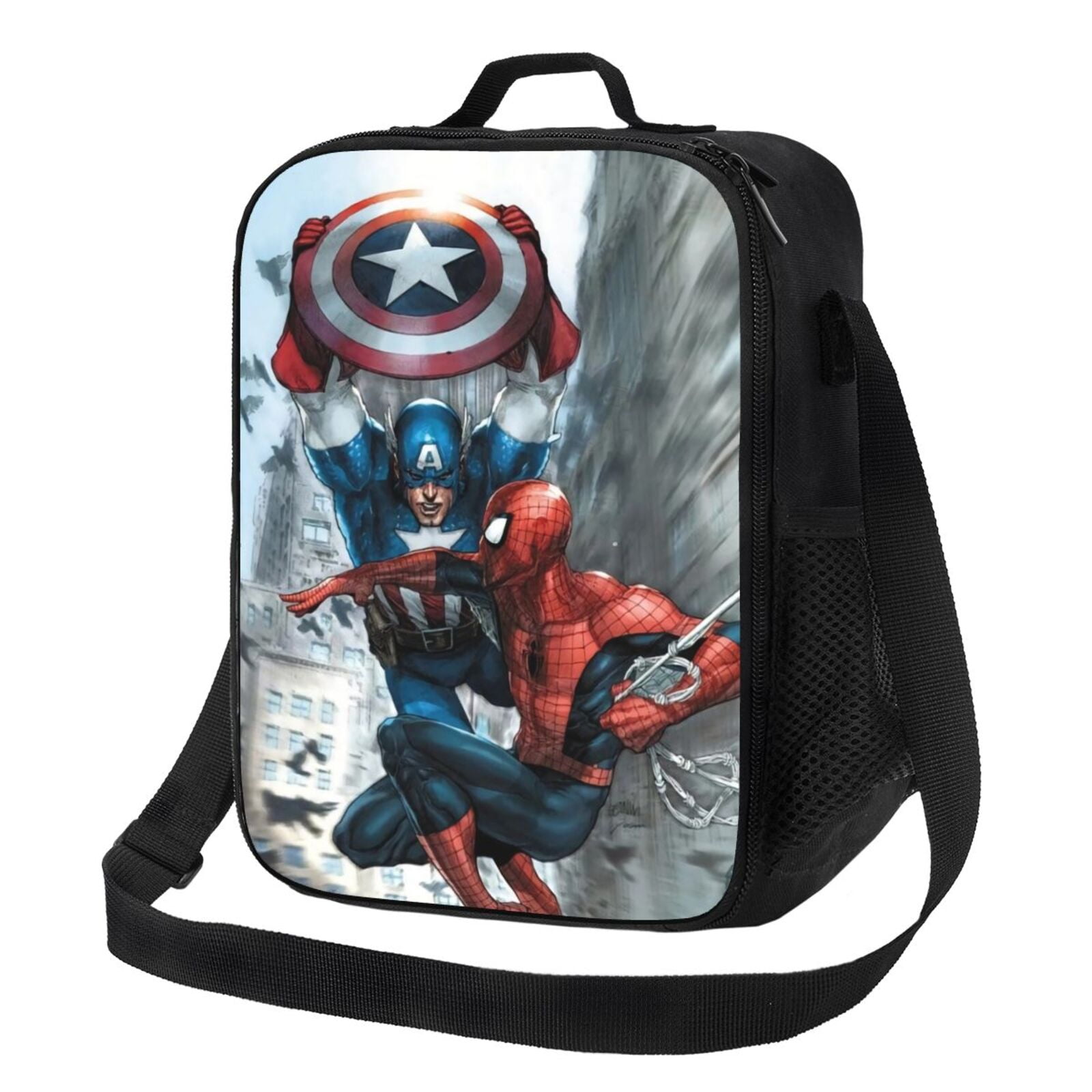 Spider-Man Capitan America Crossbody Lunch Bag Portable Leakproof ...
