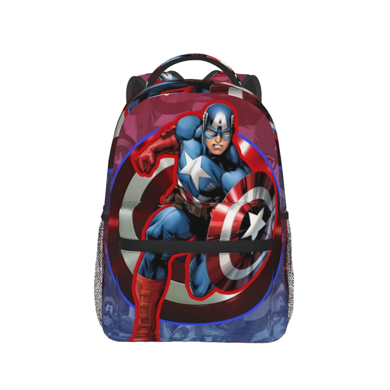 Spider-Man Captain America Backpack,Fabric & PVC Backpack with ...