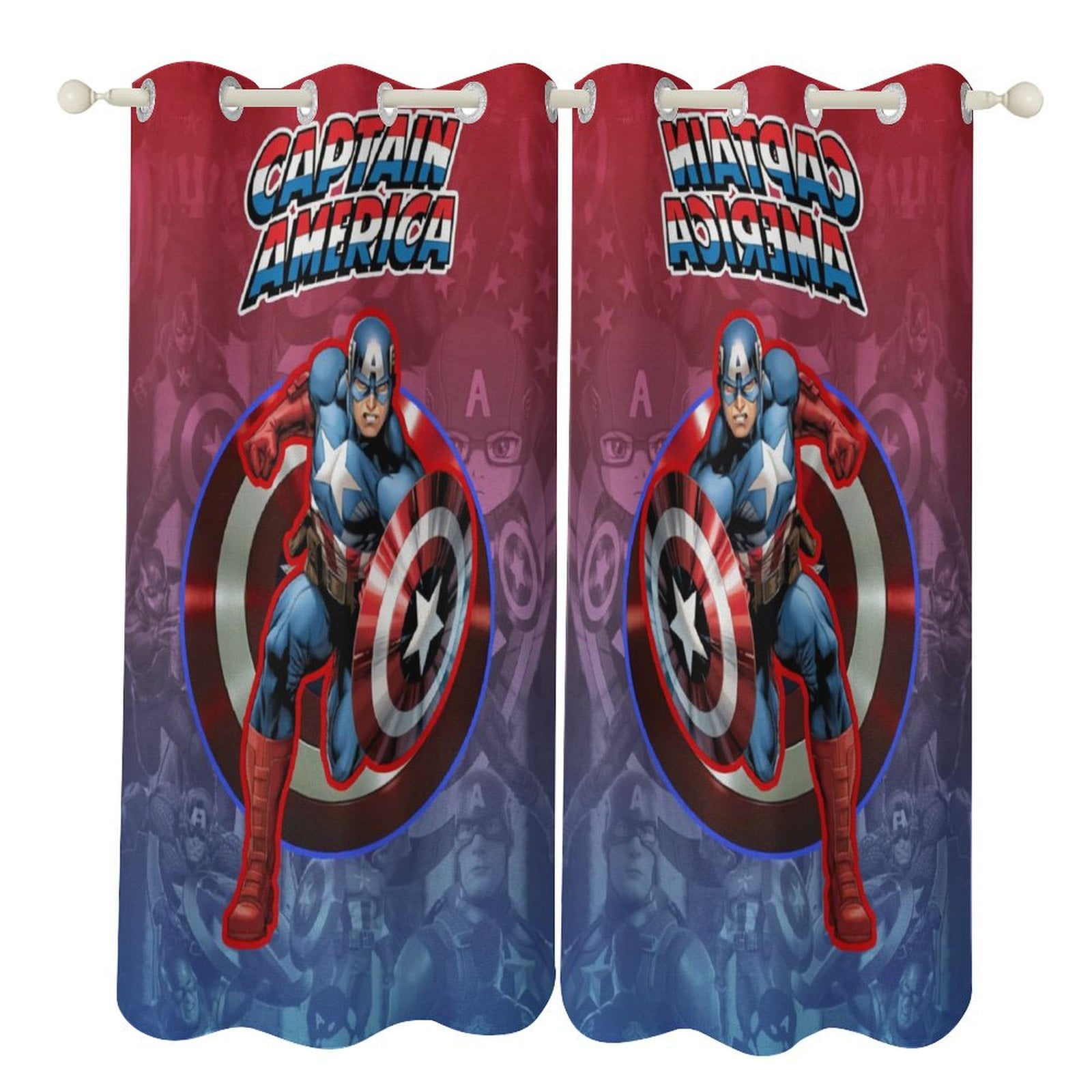 Spider-Man Captain America Curtains 72 Inch,Blackout Curtains,Cartoon ...