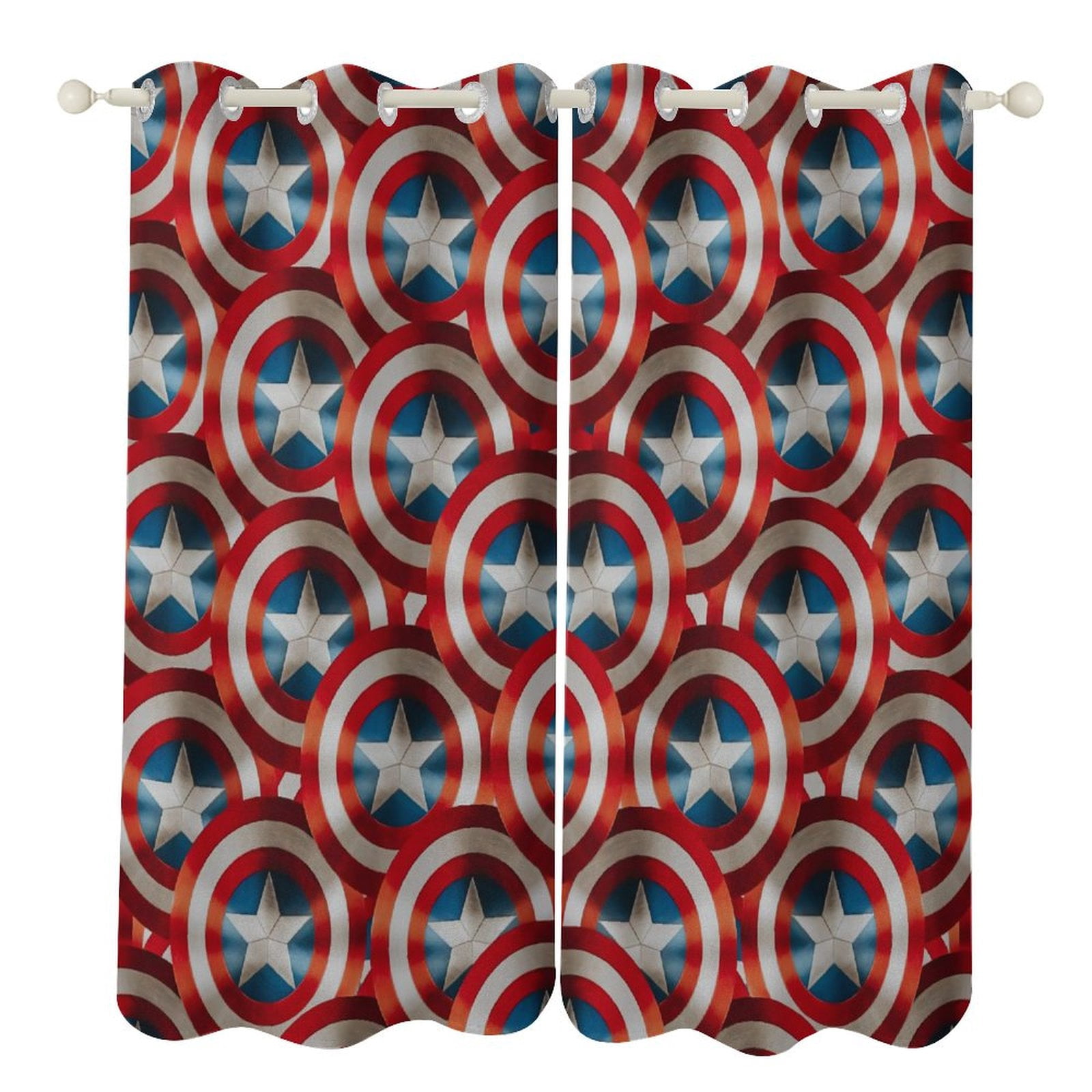 Spider-Man Captain America Curtains 84 inch,2 Panels Set,100% Blackout ...