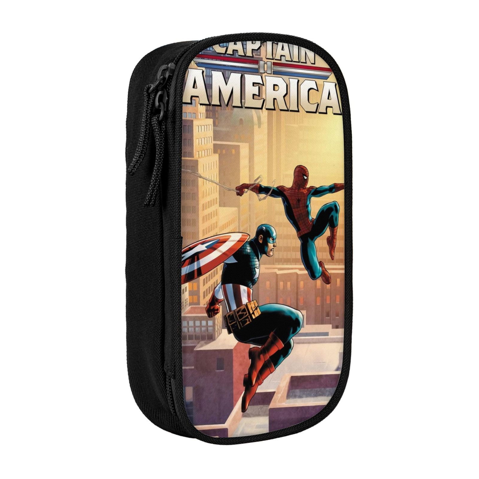 Spider-Man and Captain America2 Double Layer Large Capacity Pencil Bag ...